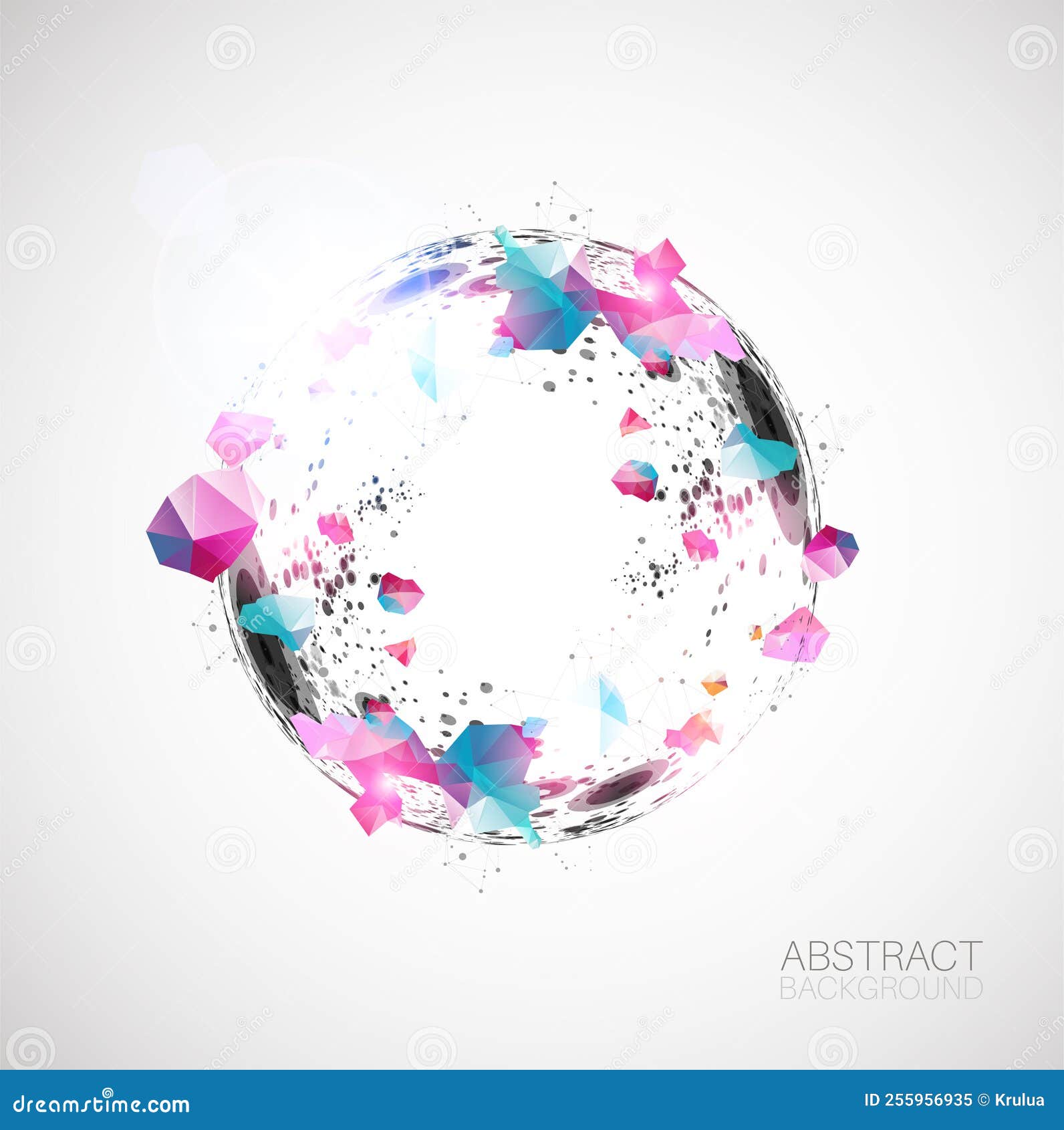 Abstract Sphere Background with Plexus Effect. Stock Vector ...