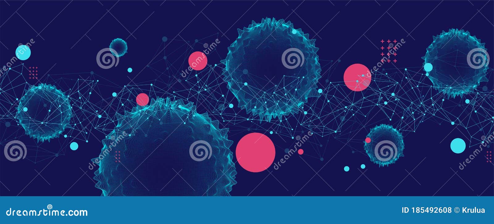 Abstract Sphere Background with Plexus Effect. 3D Surface Stock Vector ...