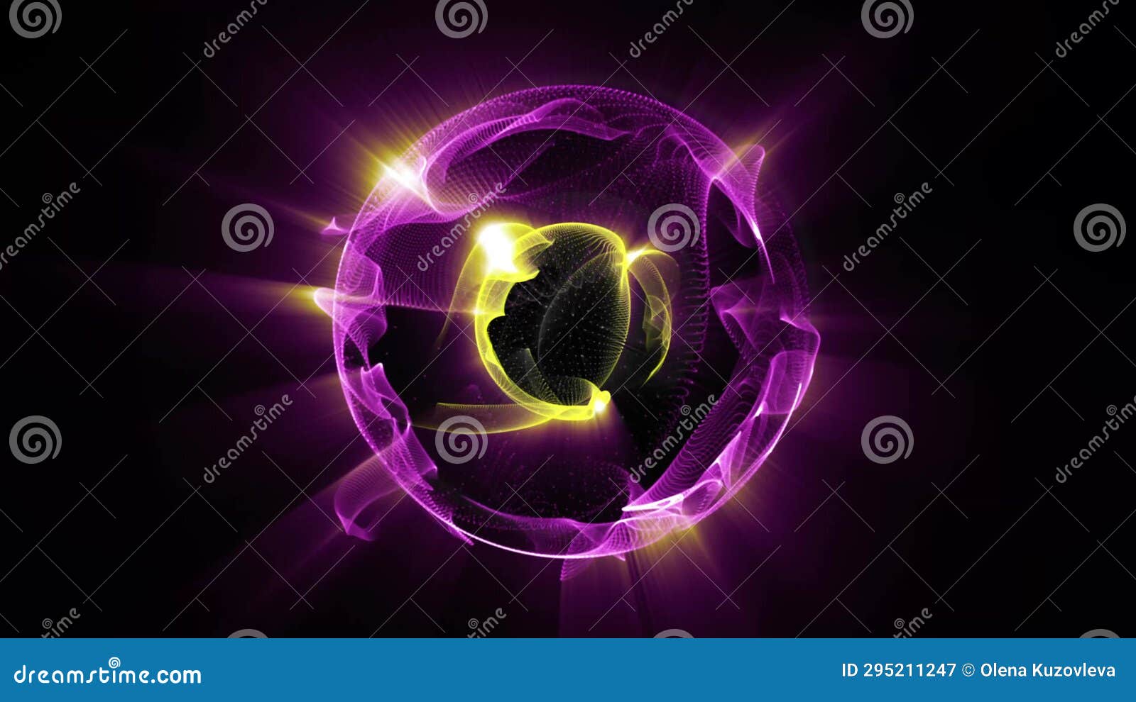 Abstract Sphere on a Black Background Stock Video - Video of geometric ...
