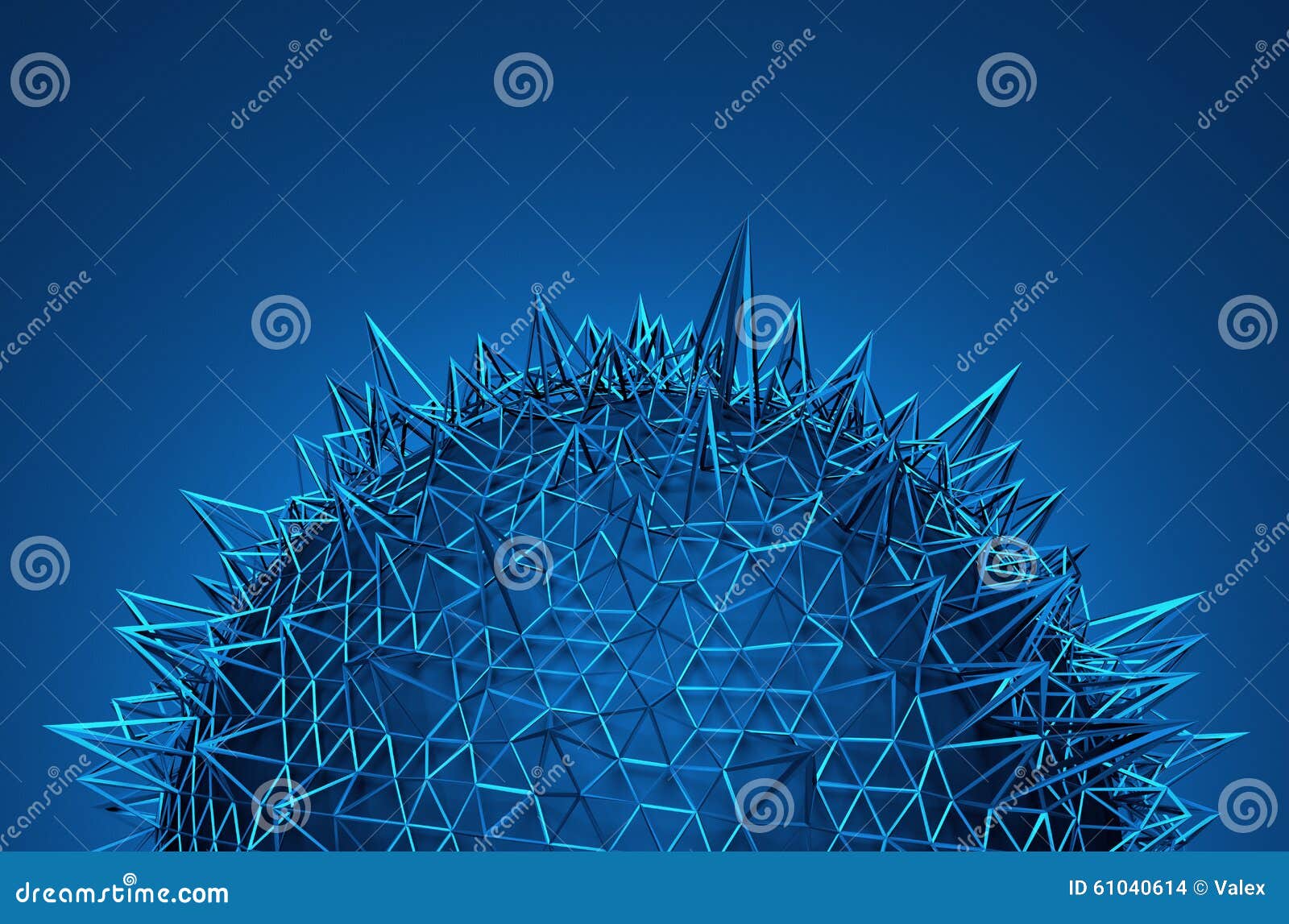 Abstract Sphere with Chaotic Structure Stock Illustration ...