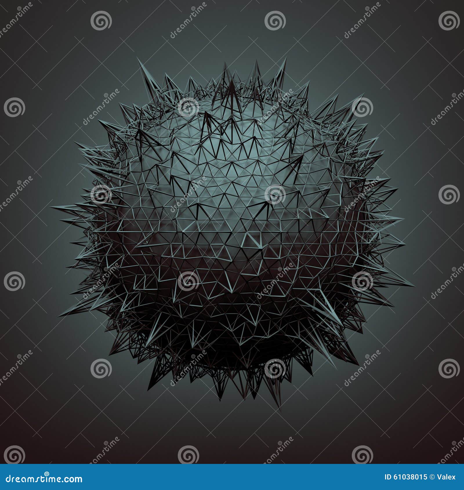 Abstract Sphere with Chaotic Structure Stock Illustration ...