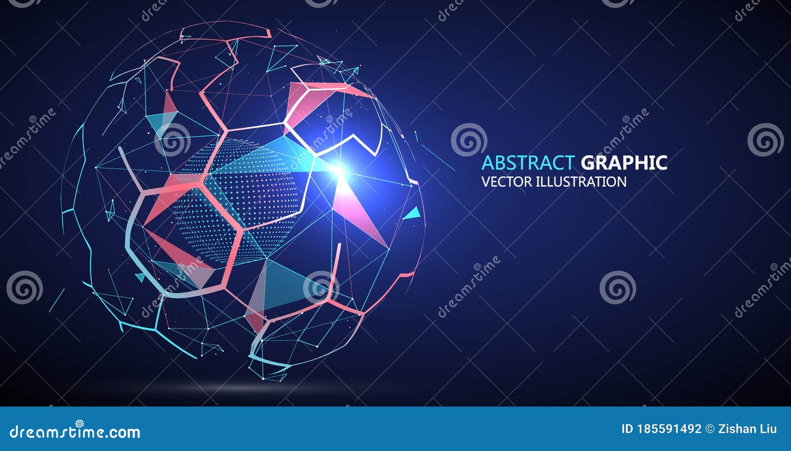 Abstract Sphere Composed of Points and Lines, Vector Illustration Stock ...