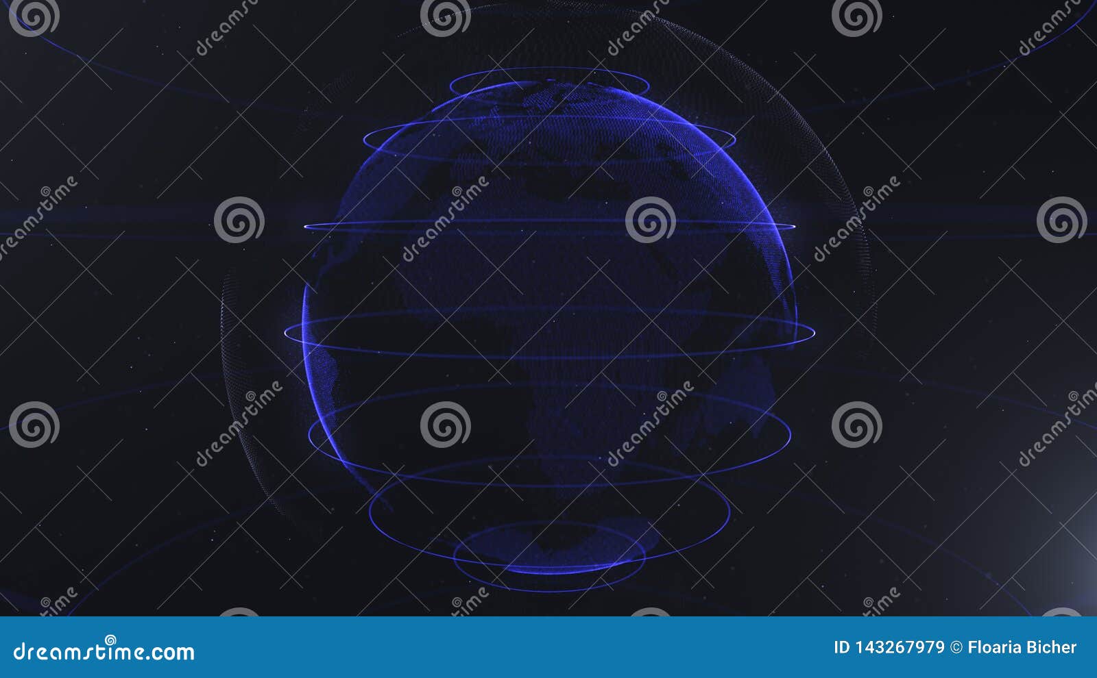 Abstract Sphere. Connected Navy Blue Dots with Lines. Globalization ...