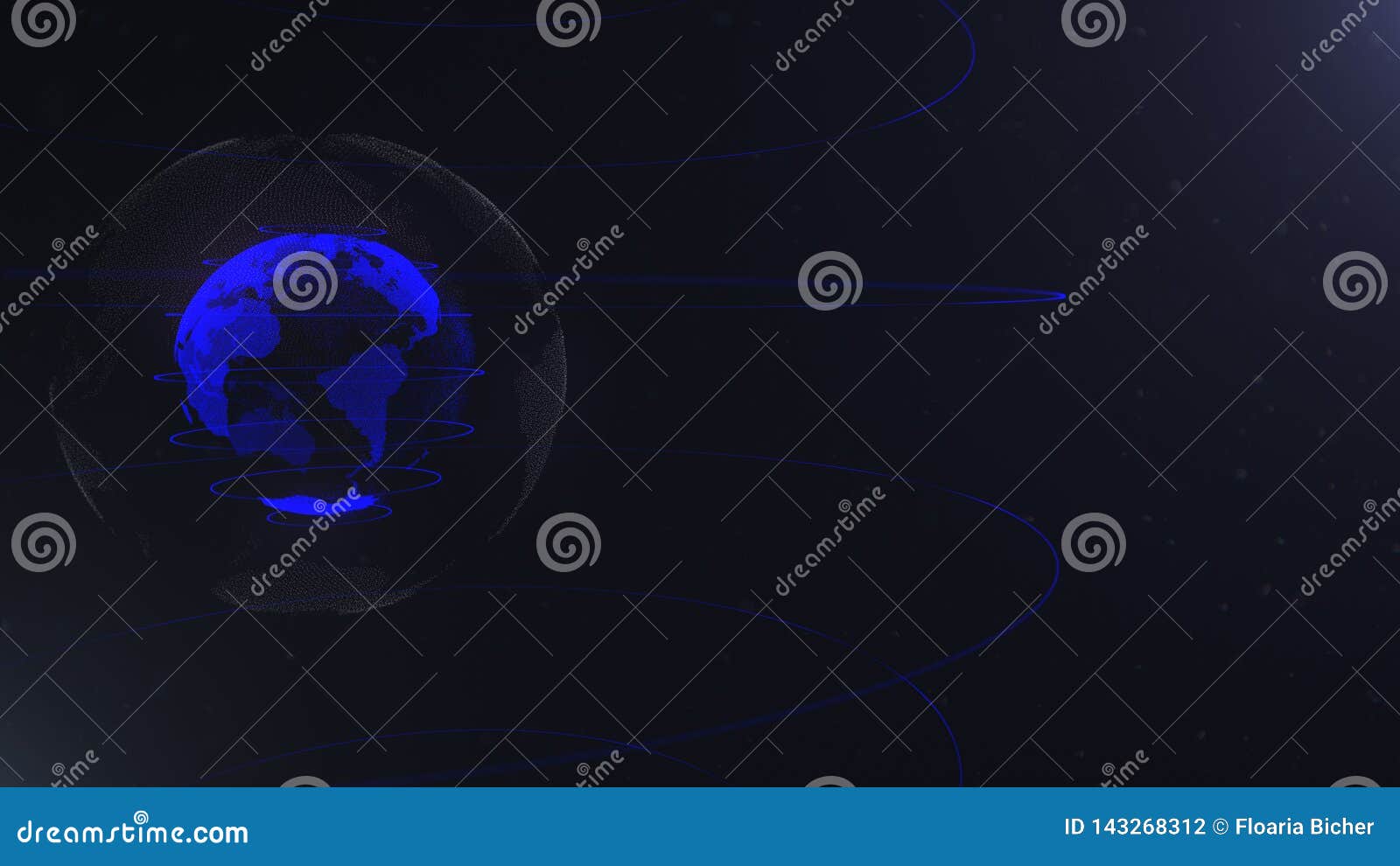 Abstract Sphere. Connected Navy Blue Dots with Lines. Globalization ...