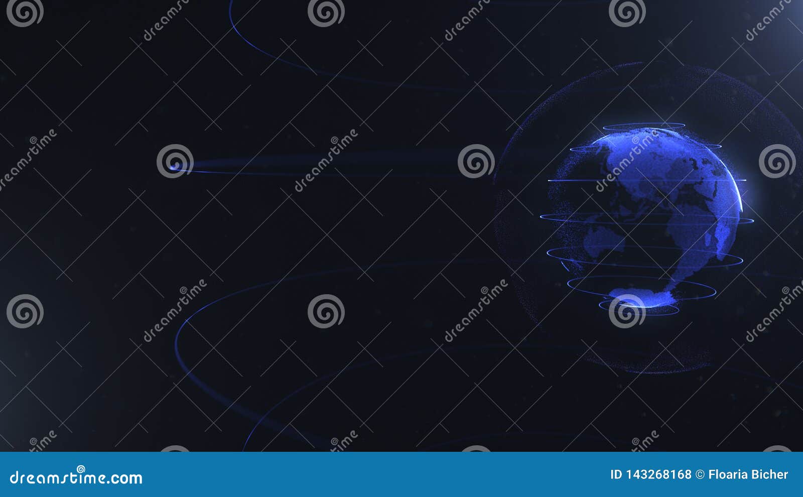 Abstract Sphere. Connected Navy Blue Dots with Lines. Globalization ...