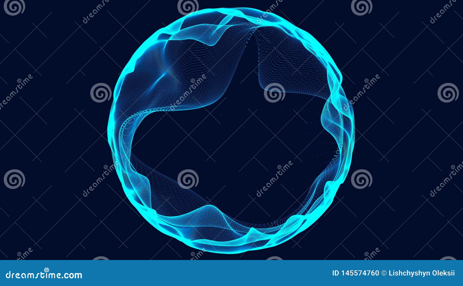 Tunnel or Wormhole. Abstract Sphere, Consisting of Points. Space-time ...