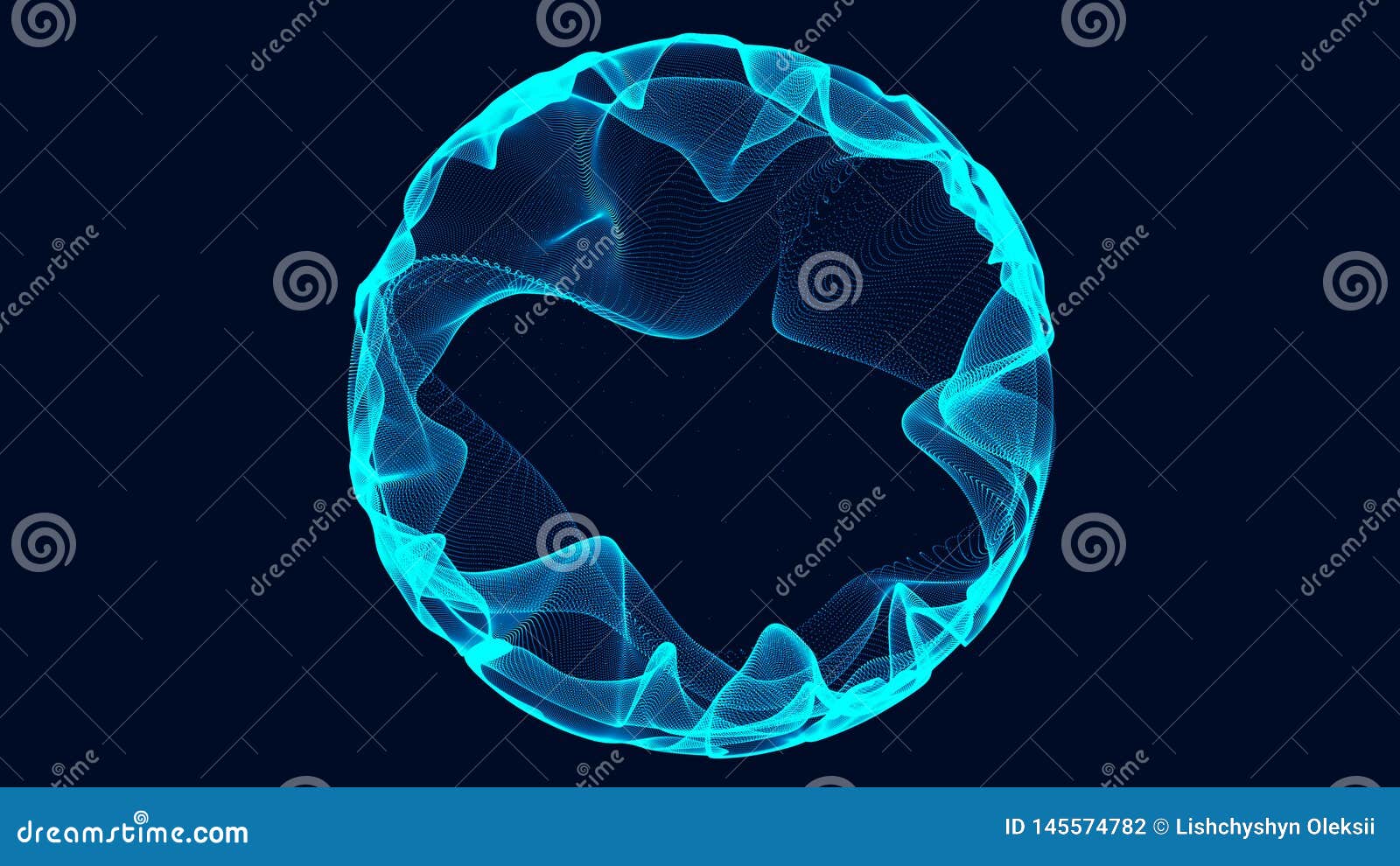 Tunnel or Wormhole. Abstract Sphere, Consisting of Points. Space-time ...