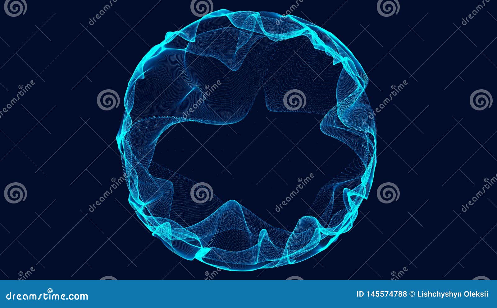 Tunnel or Wormhole. Abstract Sphere, Consisting of Points. Space-time ...