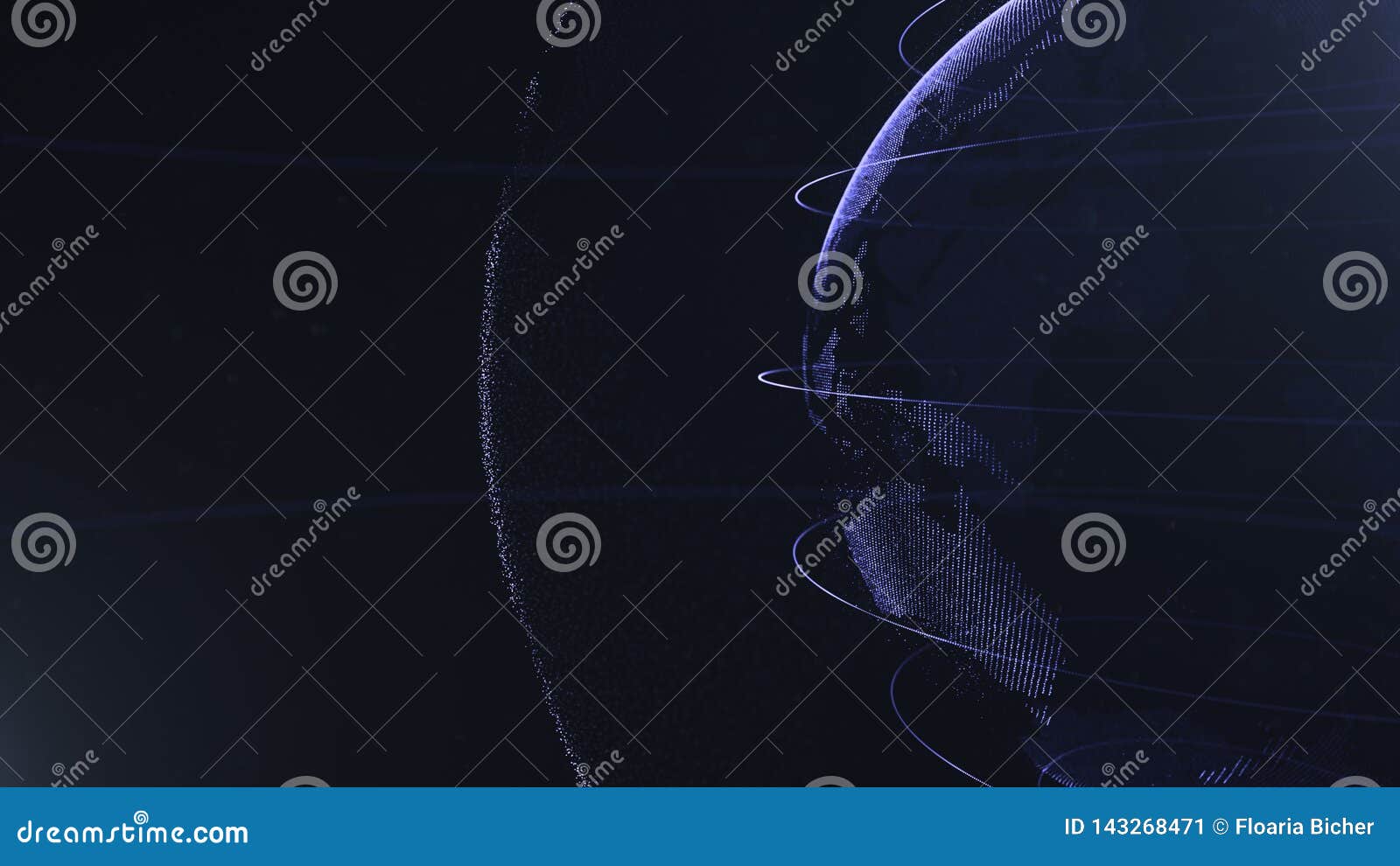 Abstract Sphere. Crop Photo. Connected Navy Blue Dots with Lines ...