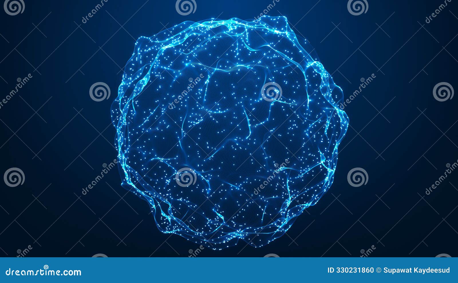 Abstract Sphere on Dark Blue Background Stock Photo - Image of modern ...