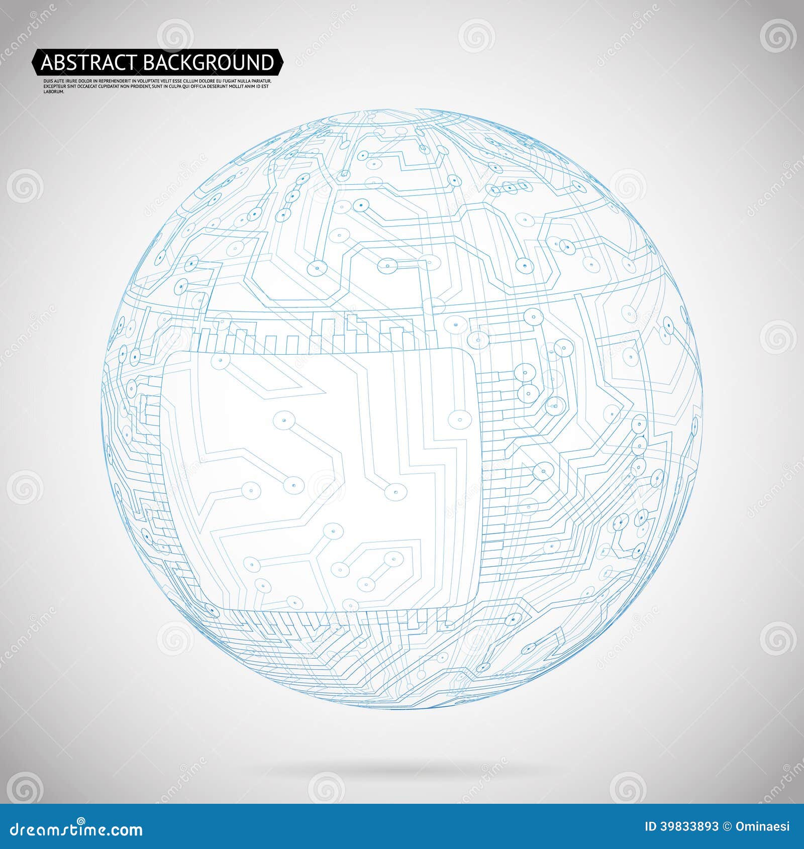 Abstract Sphere Diagram Technology Background Vector Illustration Stock ...