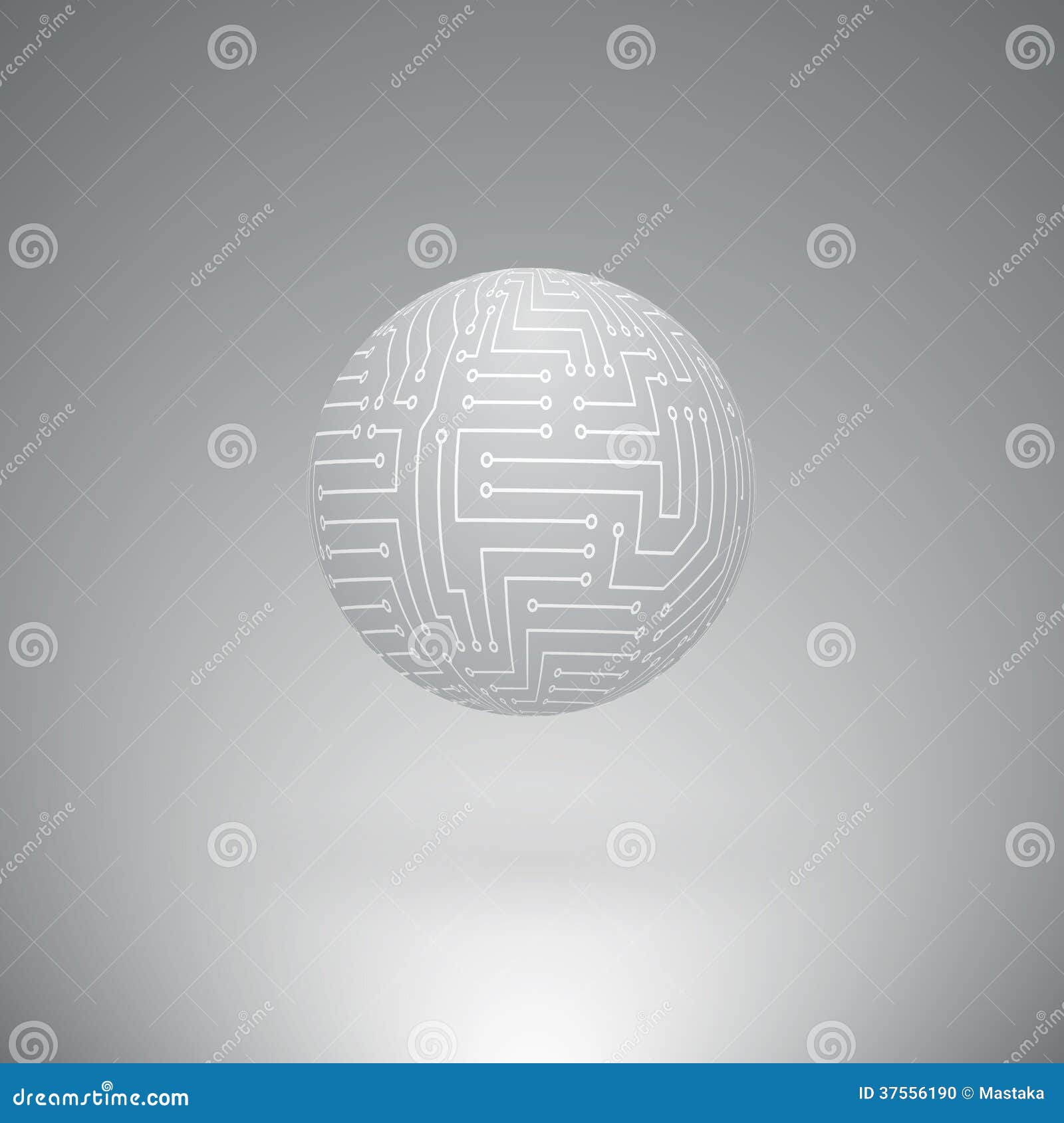 Abstract Sphere of Electronic Circuitry Stock Vector - Illustration of ...