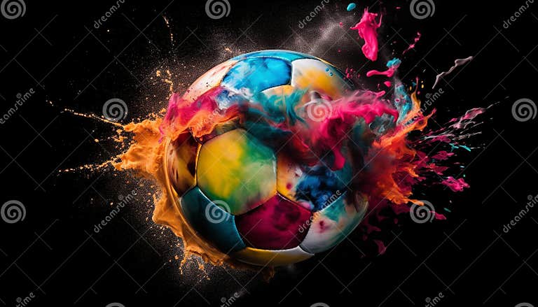 Abstract Sphere Exploding in Multi Colored Flames, a Fiery Natural ...