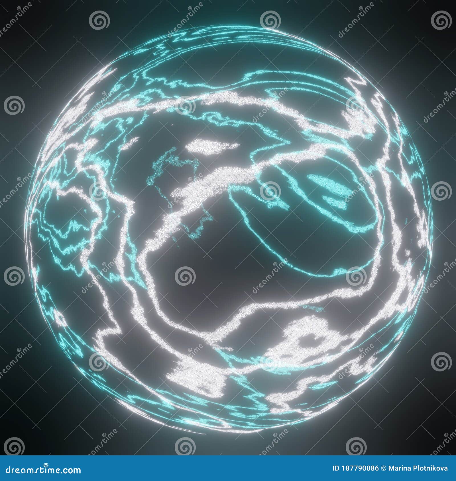 Abstract Sphere, Fantastic Planet. Futuristic Technology Space Style ...