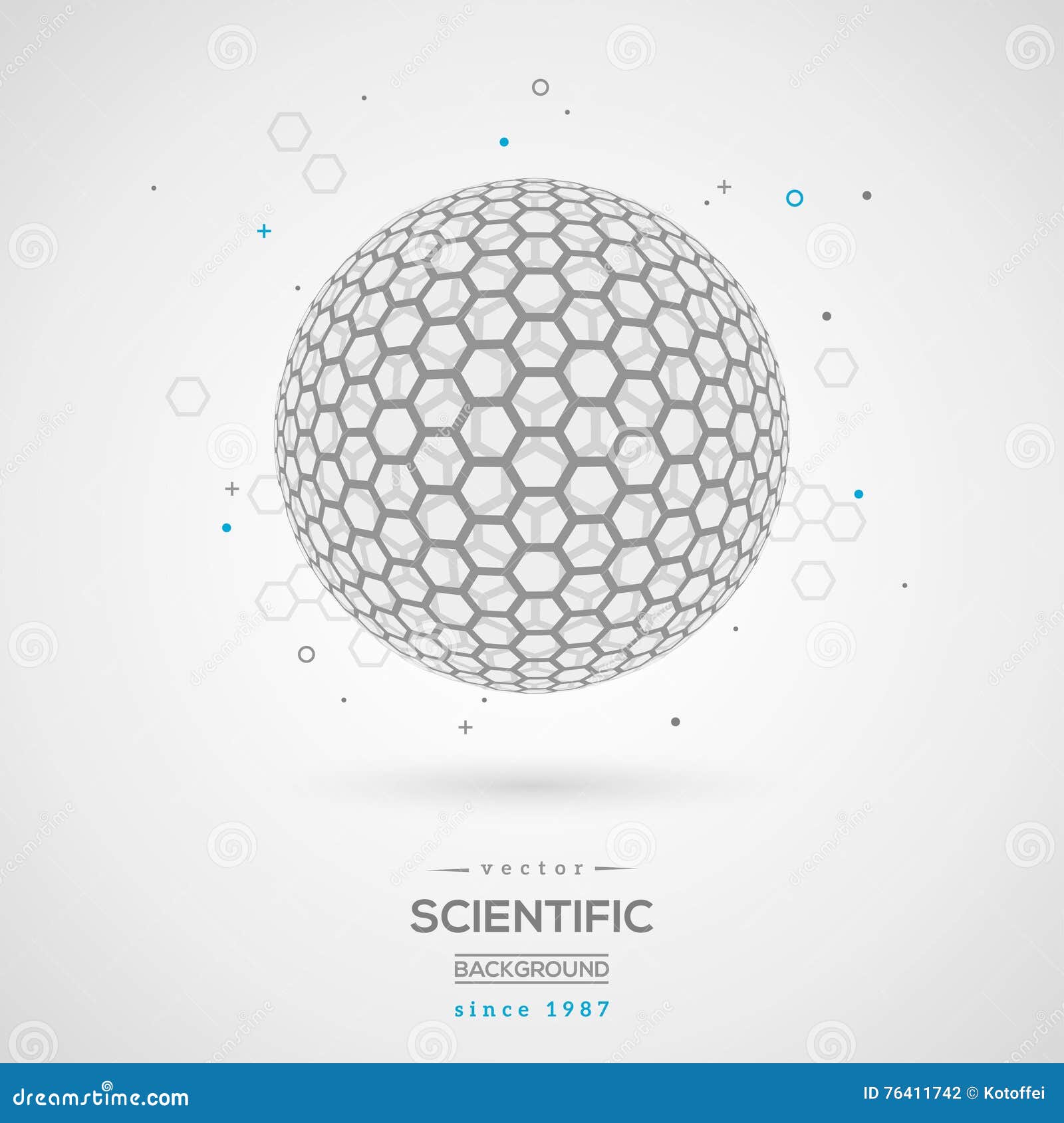 Abstract Sphere Fullerene stock vector. Illustration of future - 76411742