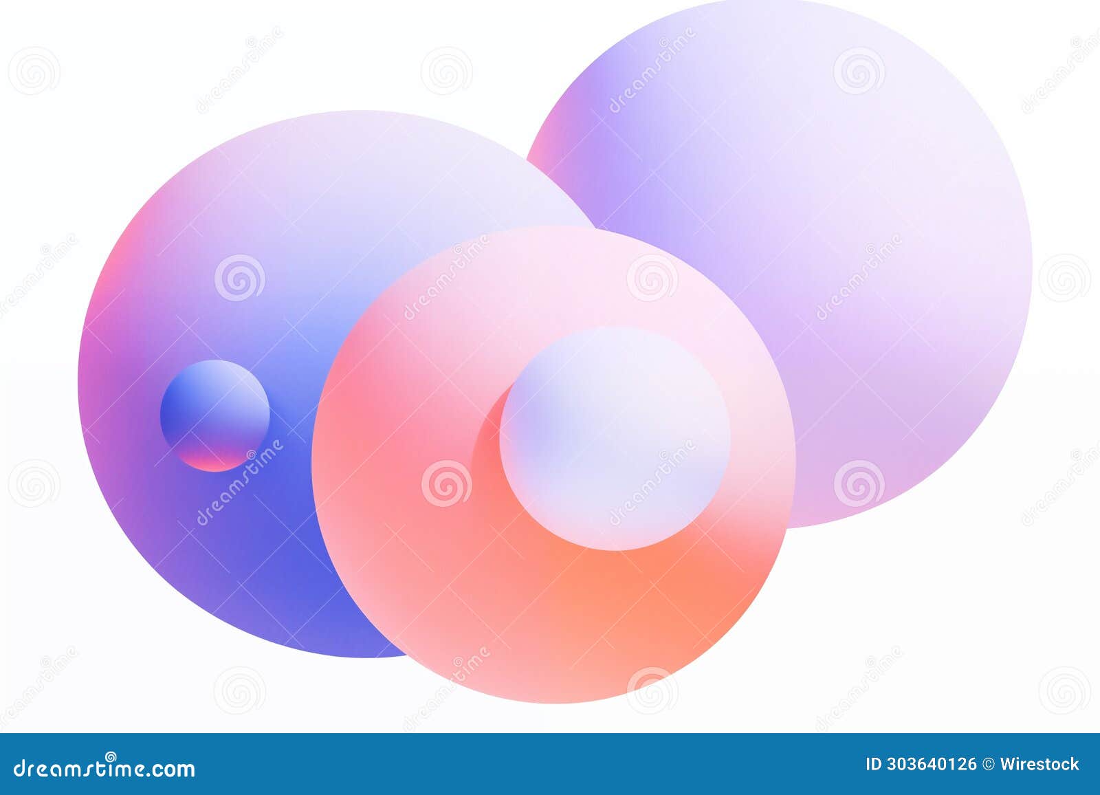 Abstract Sphere Gradients with a White Background Illustration ...