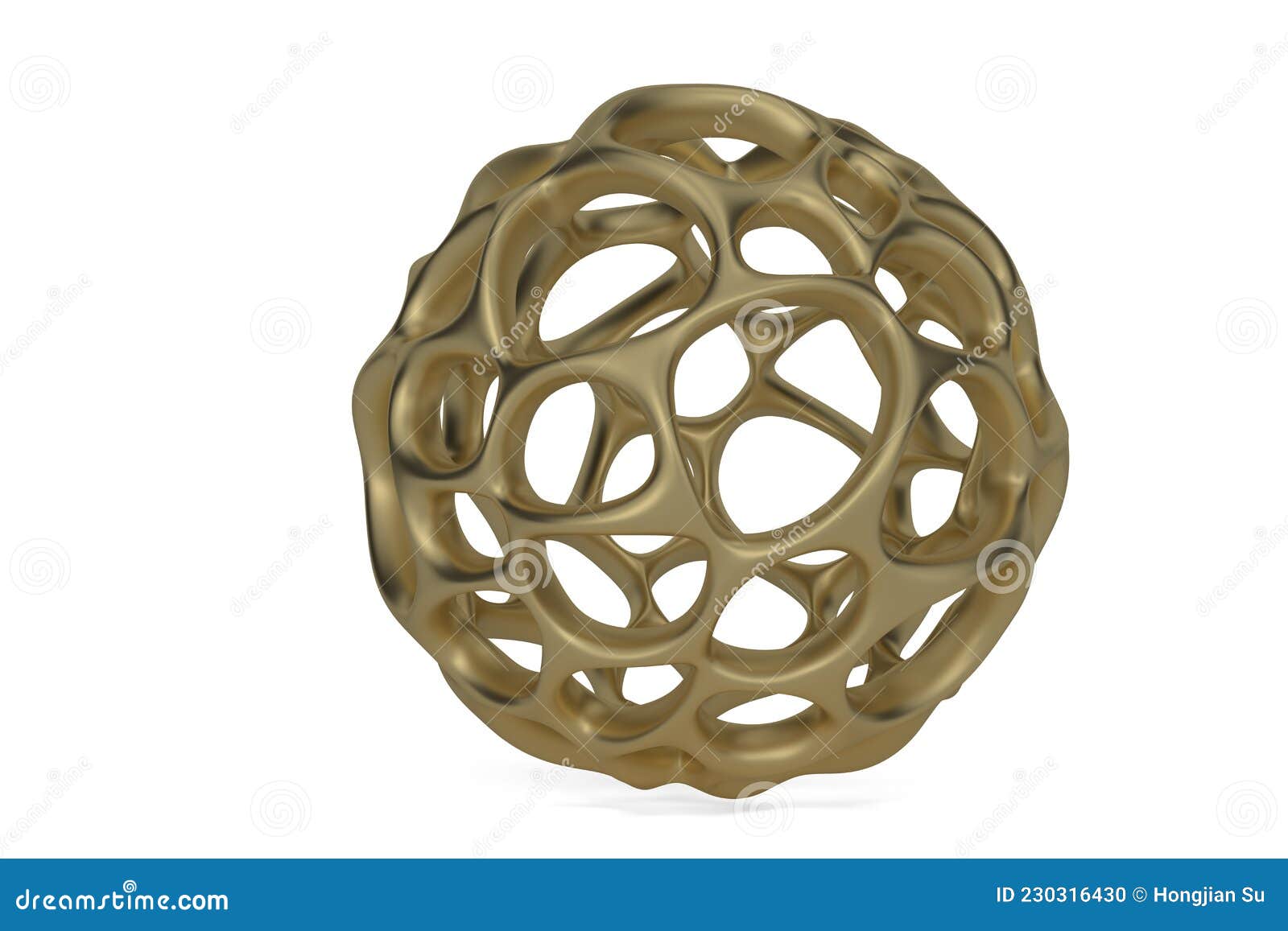 Abstract Sphere Isolated on White Background. 3D Rendering Stock ...