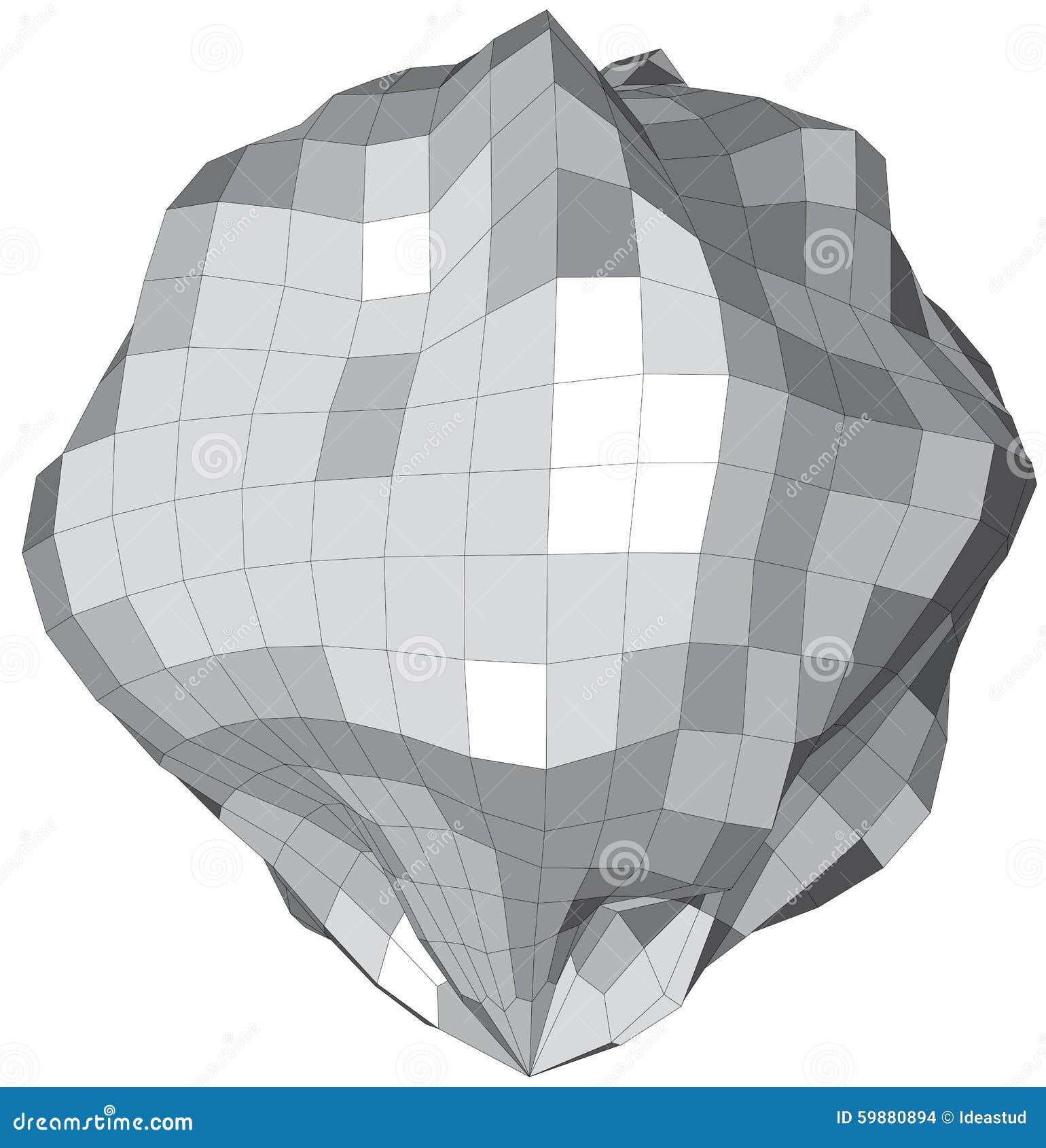 Abstract Sphere Like Stone Asteroid Stock Vector - Illustration of ...