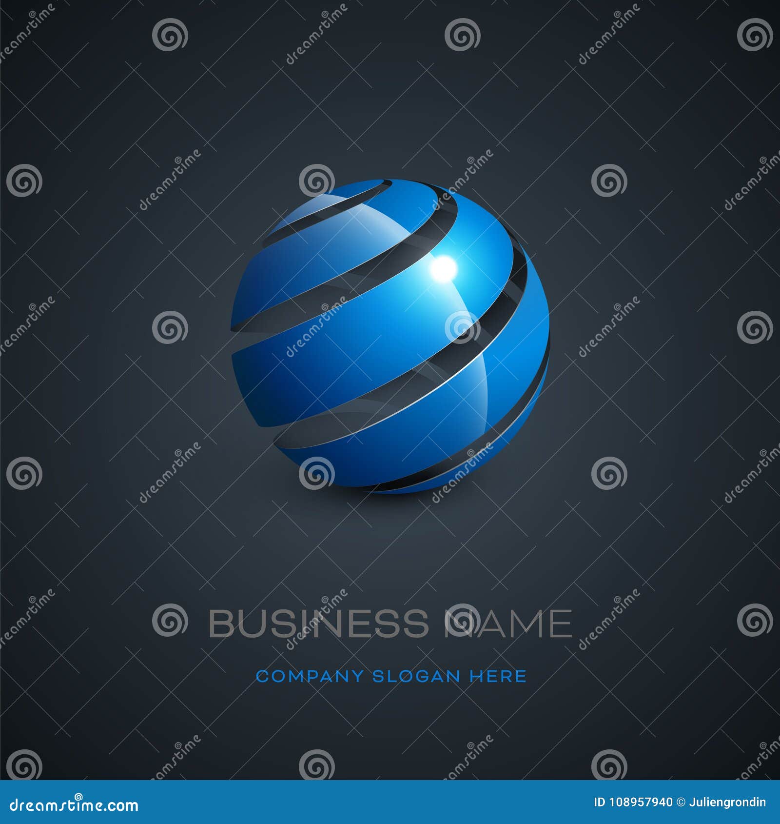 Abstract Sphere Logo Design Stock Vector - Illustration of abstract ...