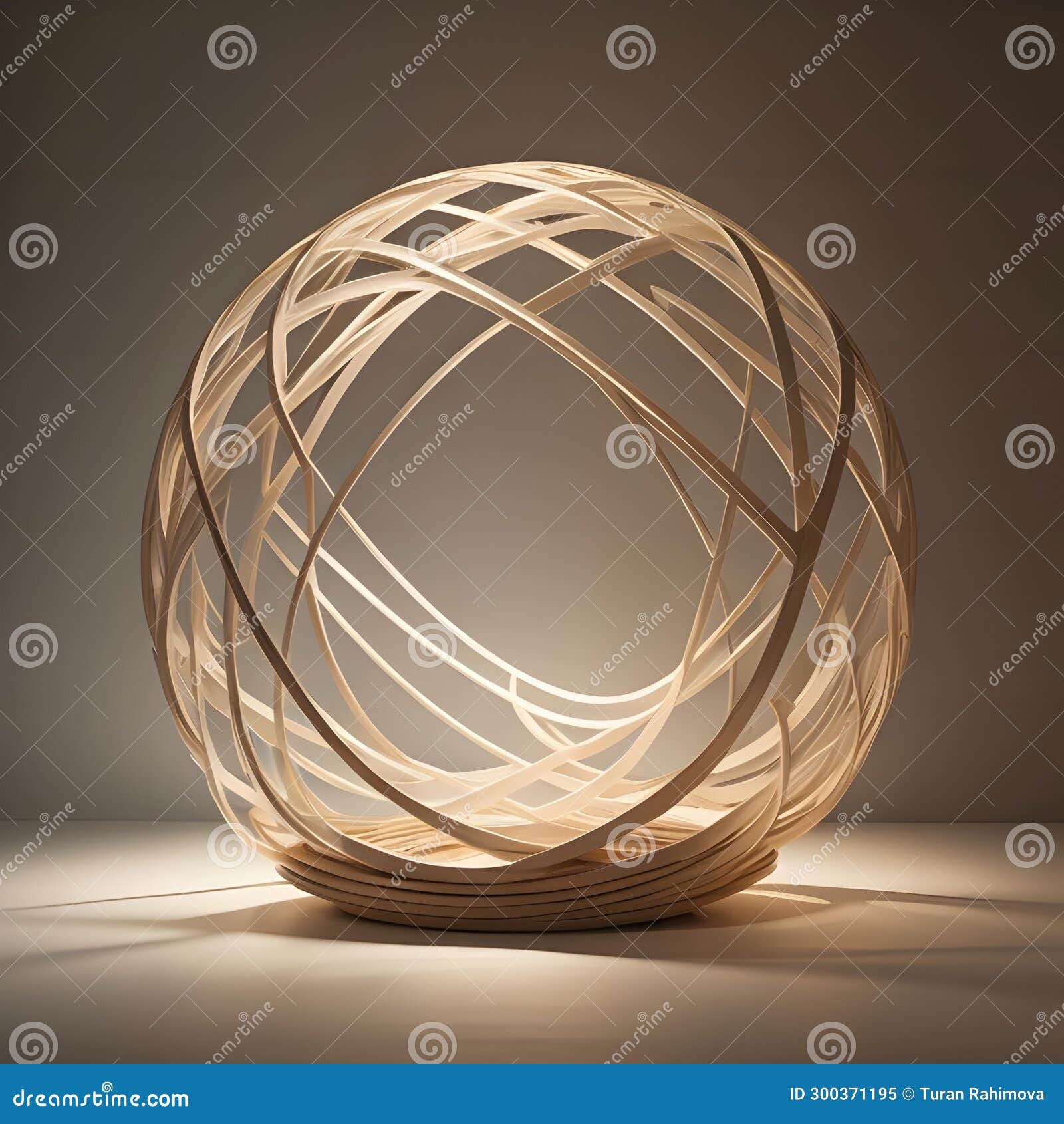 An Abstract Sphere Made of Wicker Elements. Generative Ai Stock Image ...