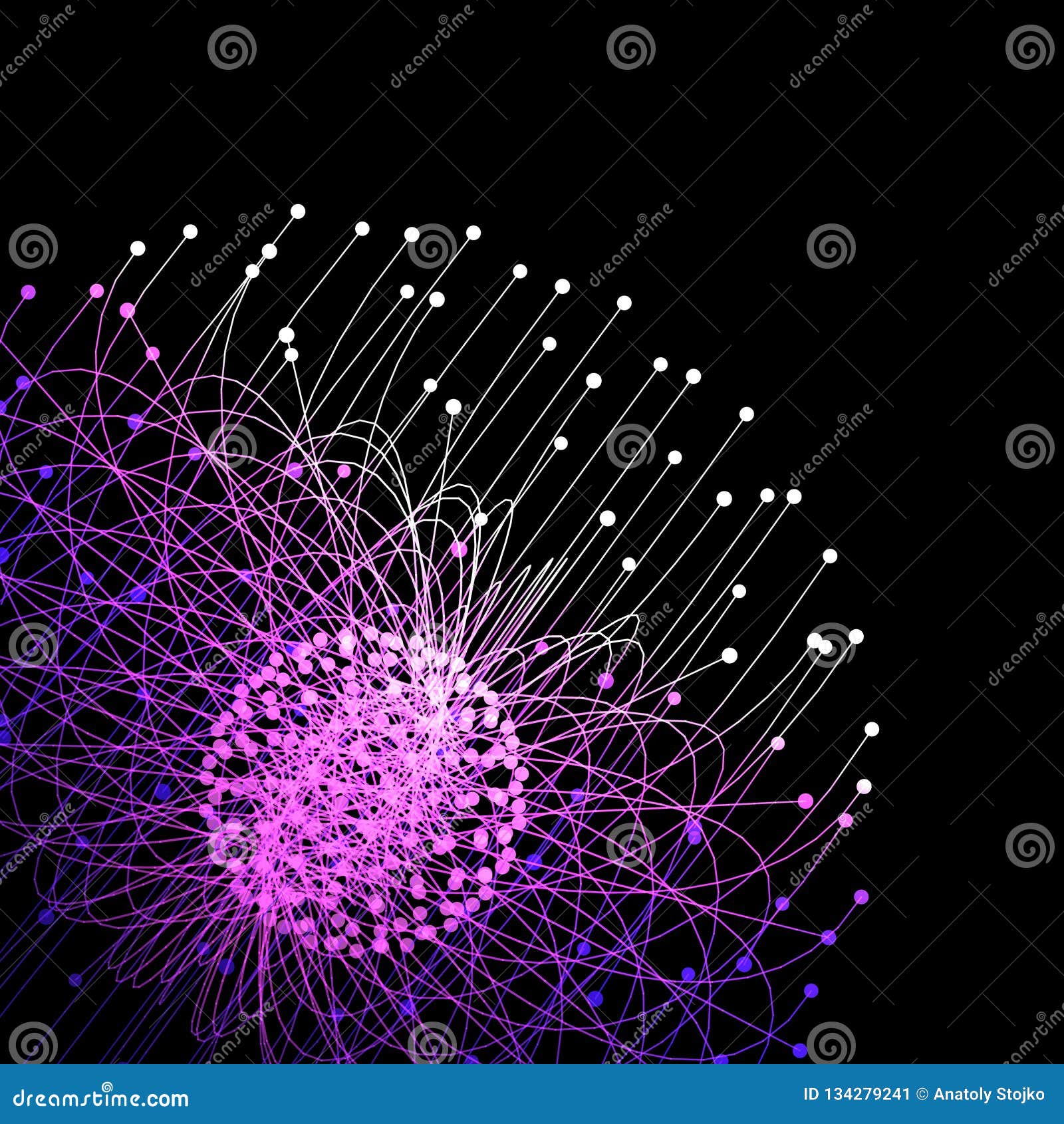 Abstract Sphere. Modern Lines and Dots Element Stock Vector ...