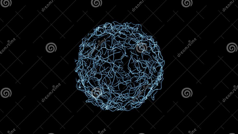 Abstract Sphere from Neuron Swirls Stock Illustration - Illustration of ...