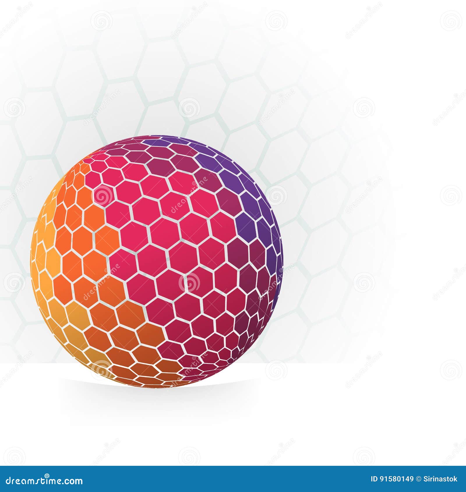 Abstract Sphere with Polygons Stock Vector - Illustration of backdrop ...