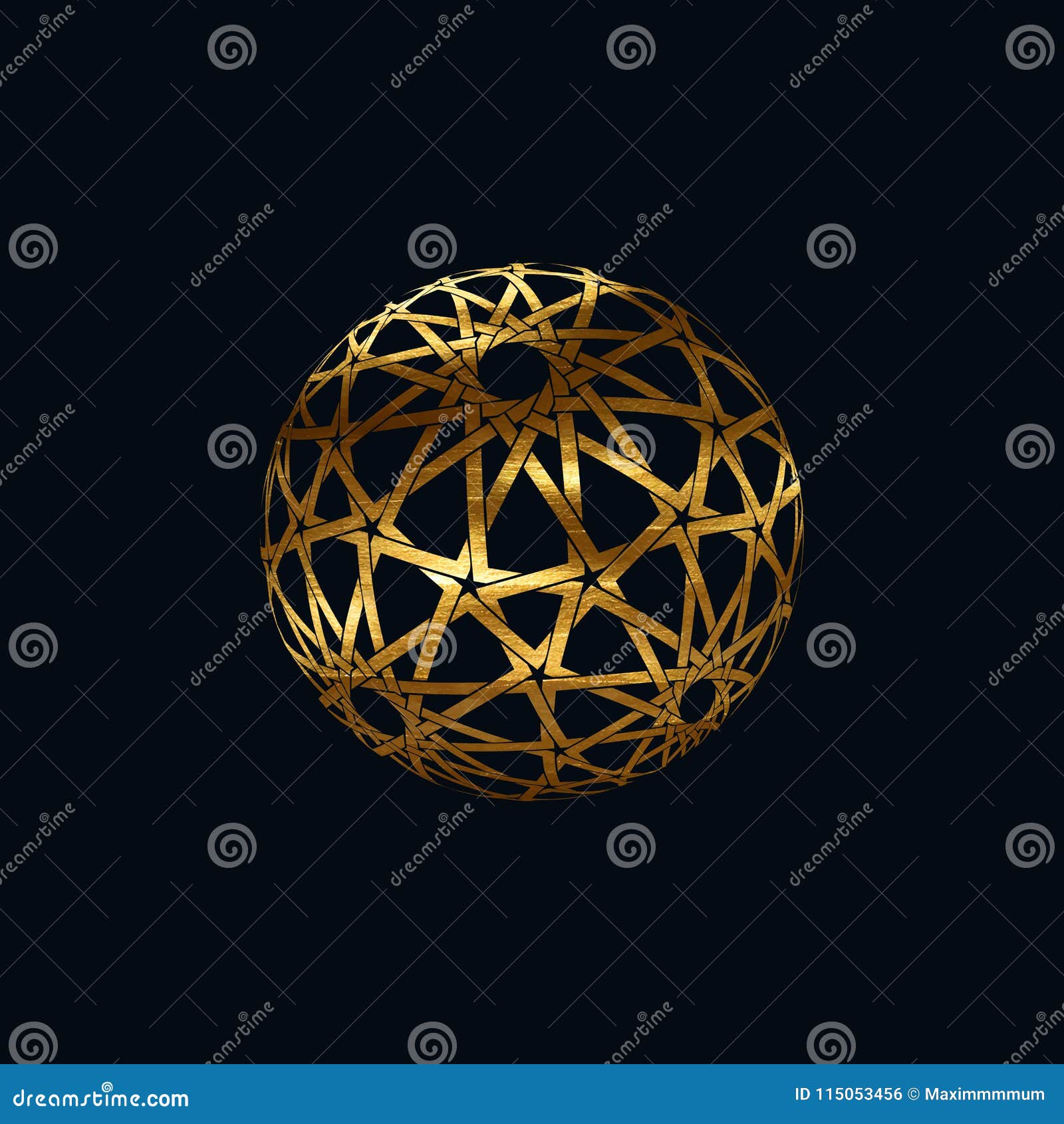 Abstract Sphere with Traditional Arabic Pattern. Stock Vector ...