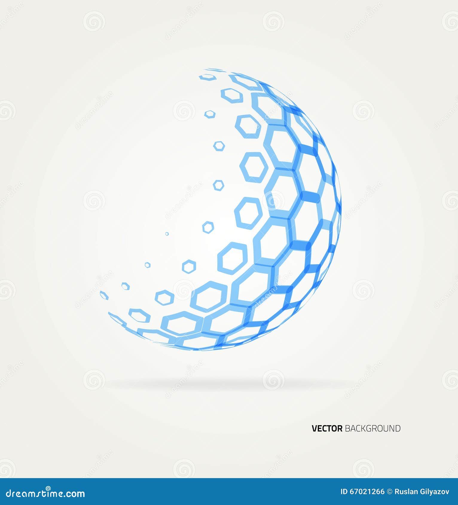 Abstract Sphere Vector Hexagons Template. Stock Vector - Illustration ...