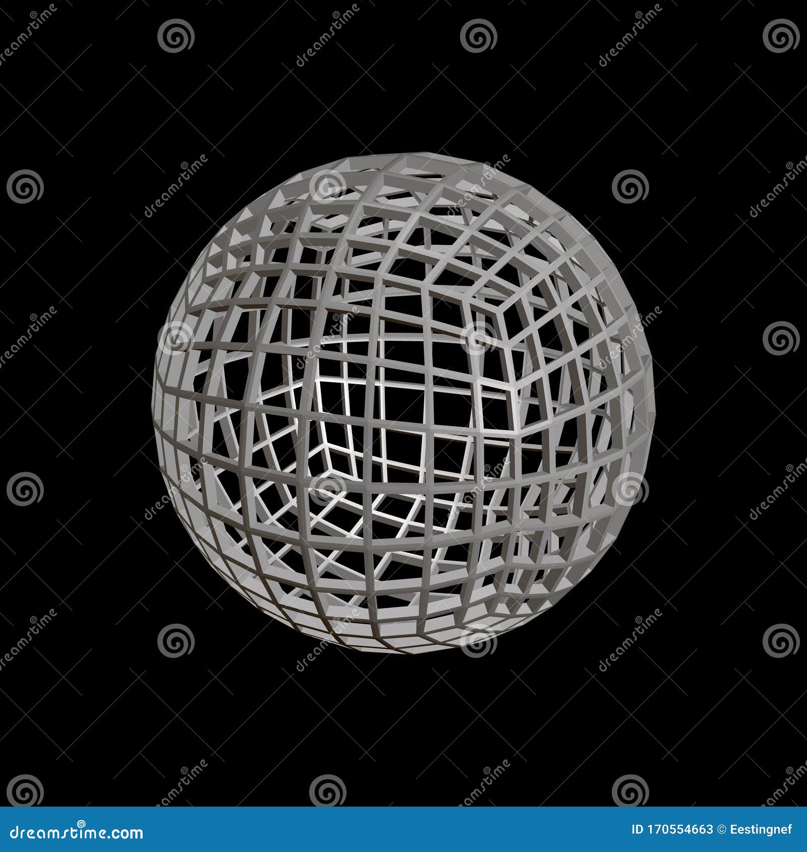 Abstract Sphere Wireframe. Vector Illustration Stock Vector ...