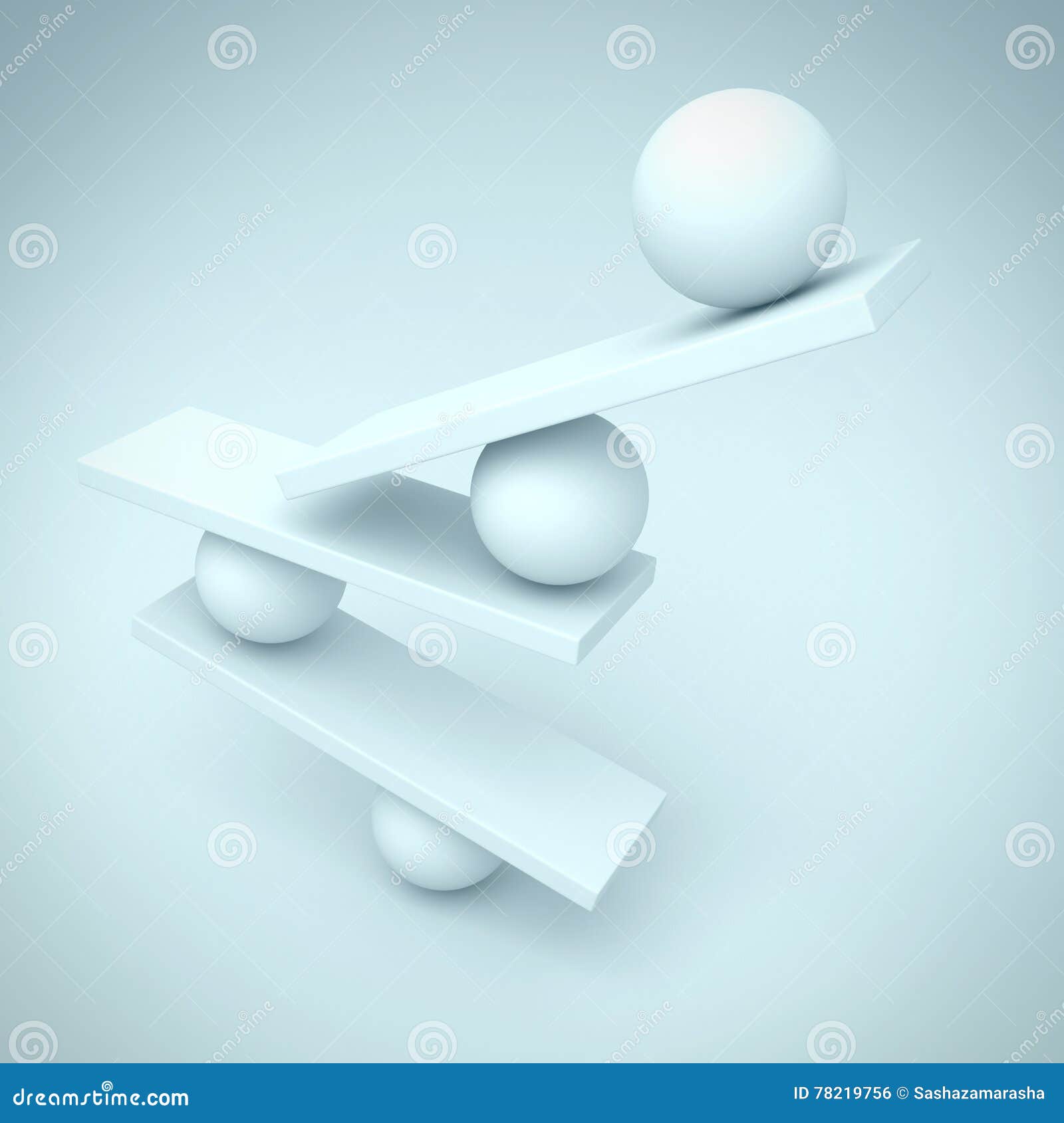 Abstract Spheres Balance Concept Object Stock Illustration ...