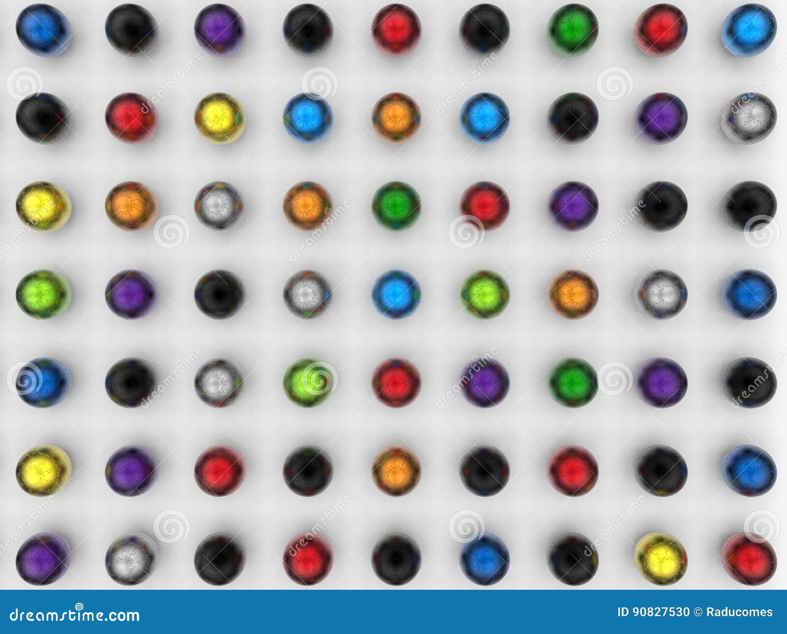 Abstract Spheres in a Rectangular Pattern Stock Illustration ...