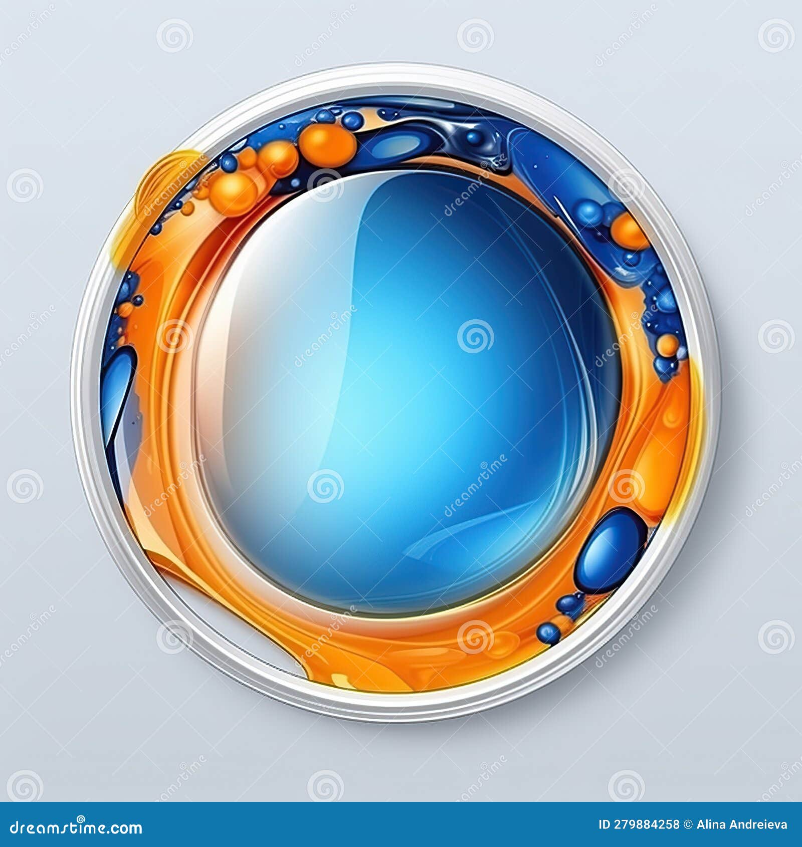 Abstract Spherical Glass Orb, Modern 3d Wallpaper, Illustration Stock ...