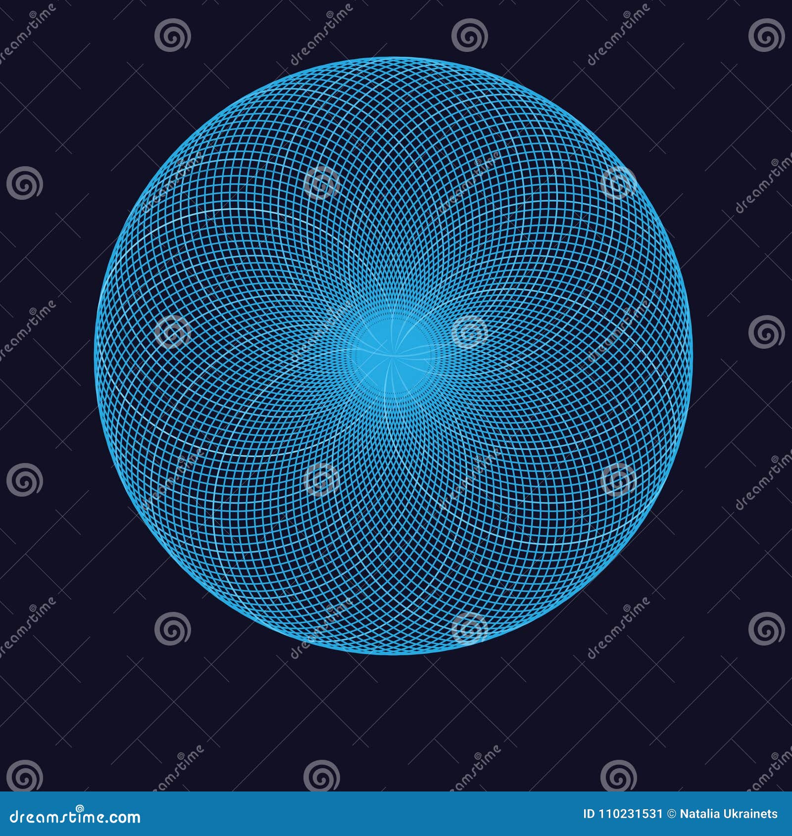Abstract spherical object stock vector. Illustration of abstract ...