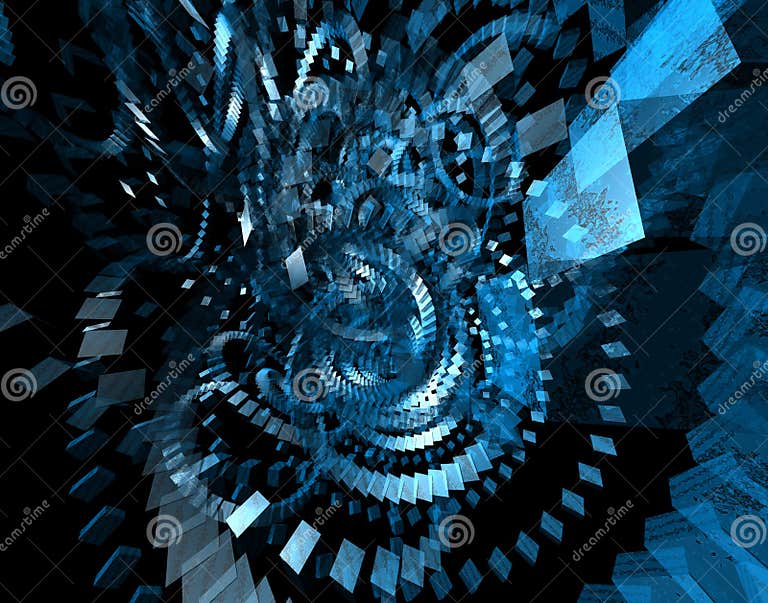 Abstract spinning boxes stock illustration. Illustration of abstract ...