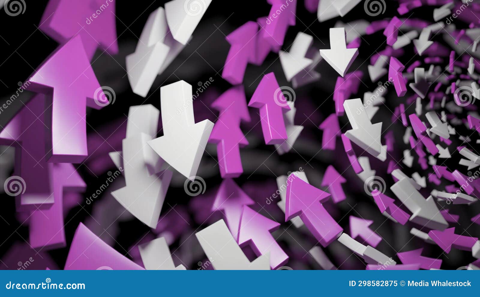 Abstract Spinning Colorful 3D Arrows. Design. Concept of Finding the ...