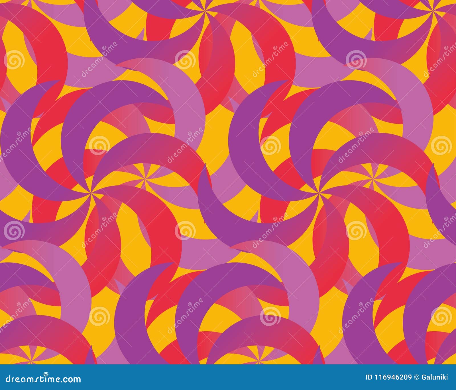Abstract Spinning Dynamic Seamless Pattern. Stock Vector - Illustration ...