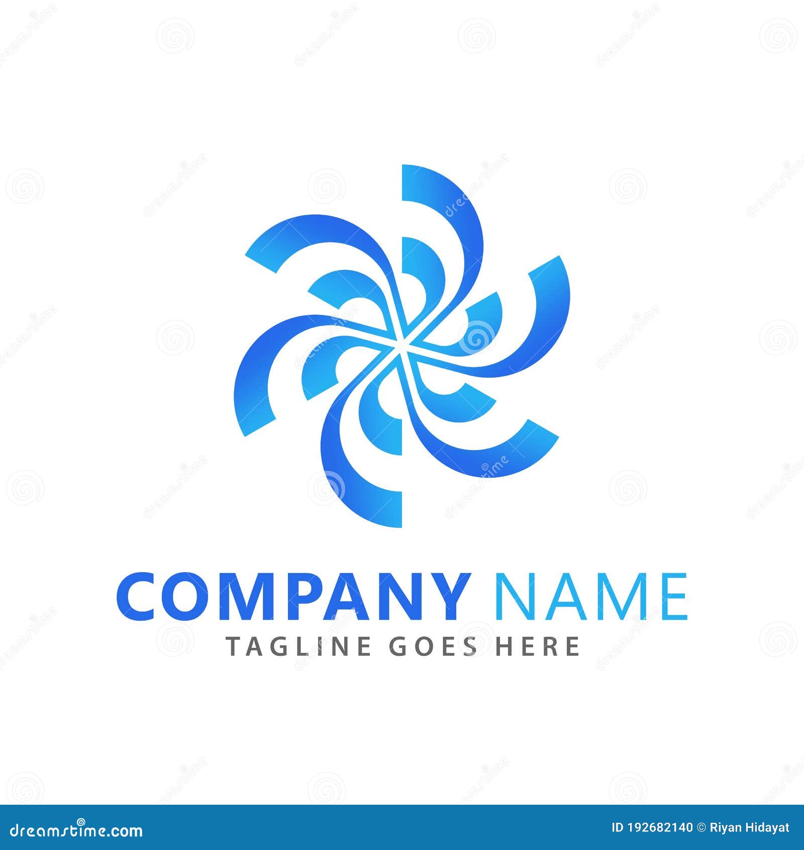 Abstract Spinning Logos Design Vector Illustration Template Stock ...