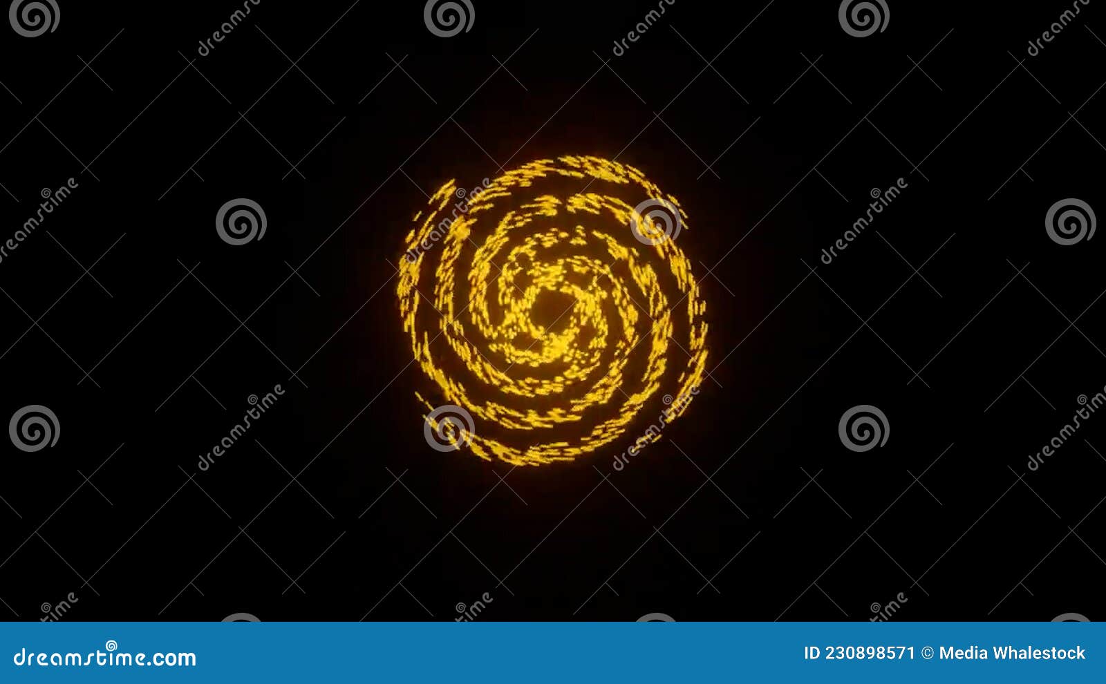 Abstract Spinning Space Objects with Starry Tails. Design Stock ...