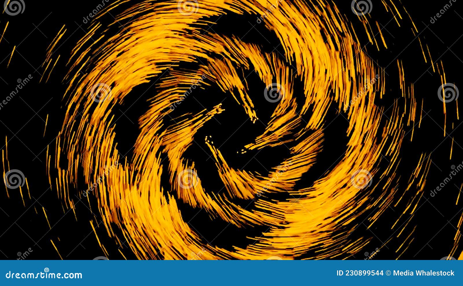 Abstract Spinning Space Objects with Starry Tails. Design Stock ...