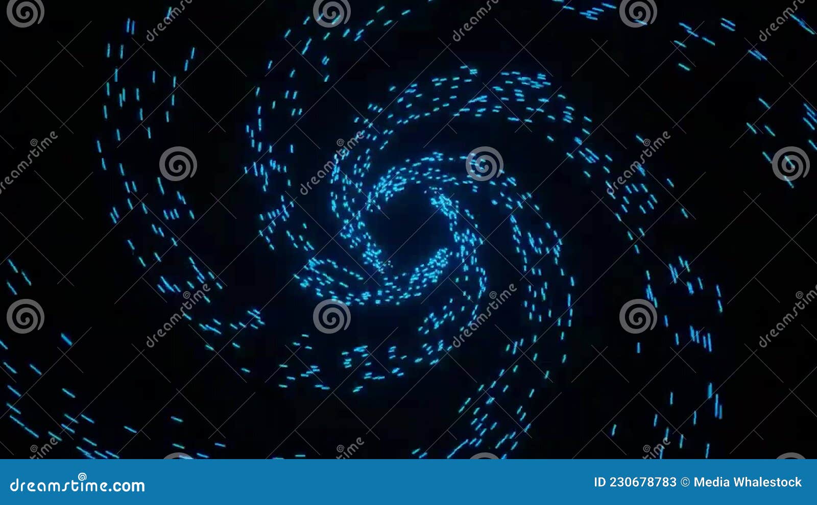 Abstract Spinning Space Objects with Starry Tails. Design Stock Video ...