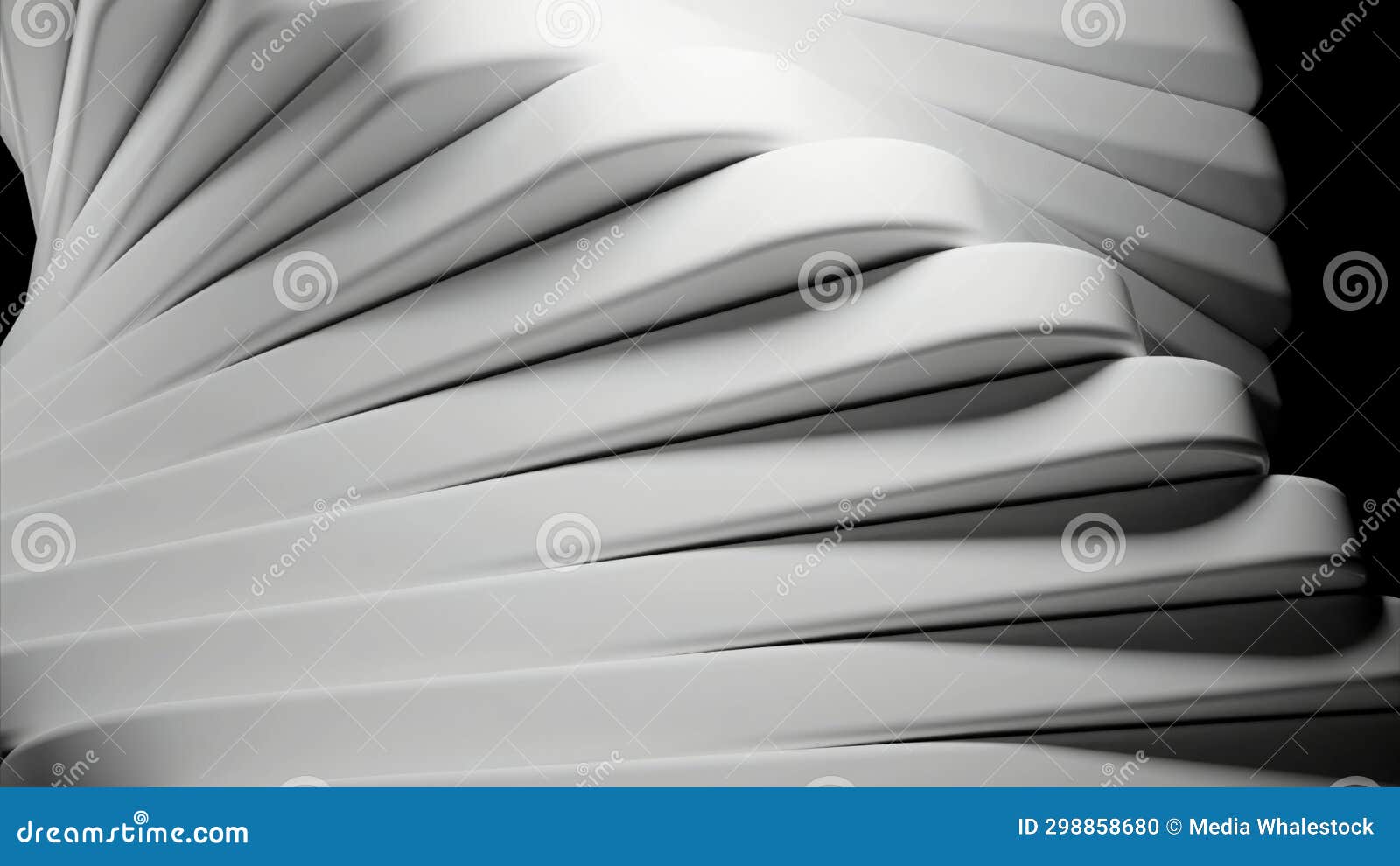 Abstract Spinning Tower Formed by the Tiles. Design. Vertical Rotating ...