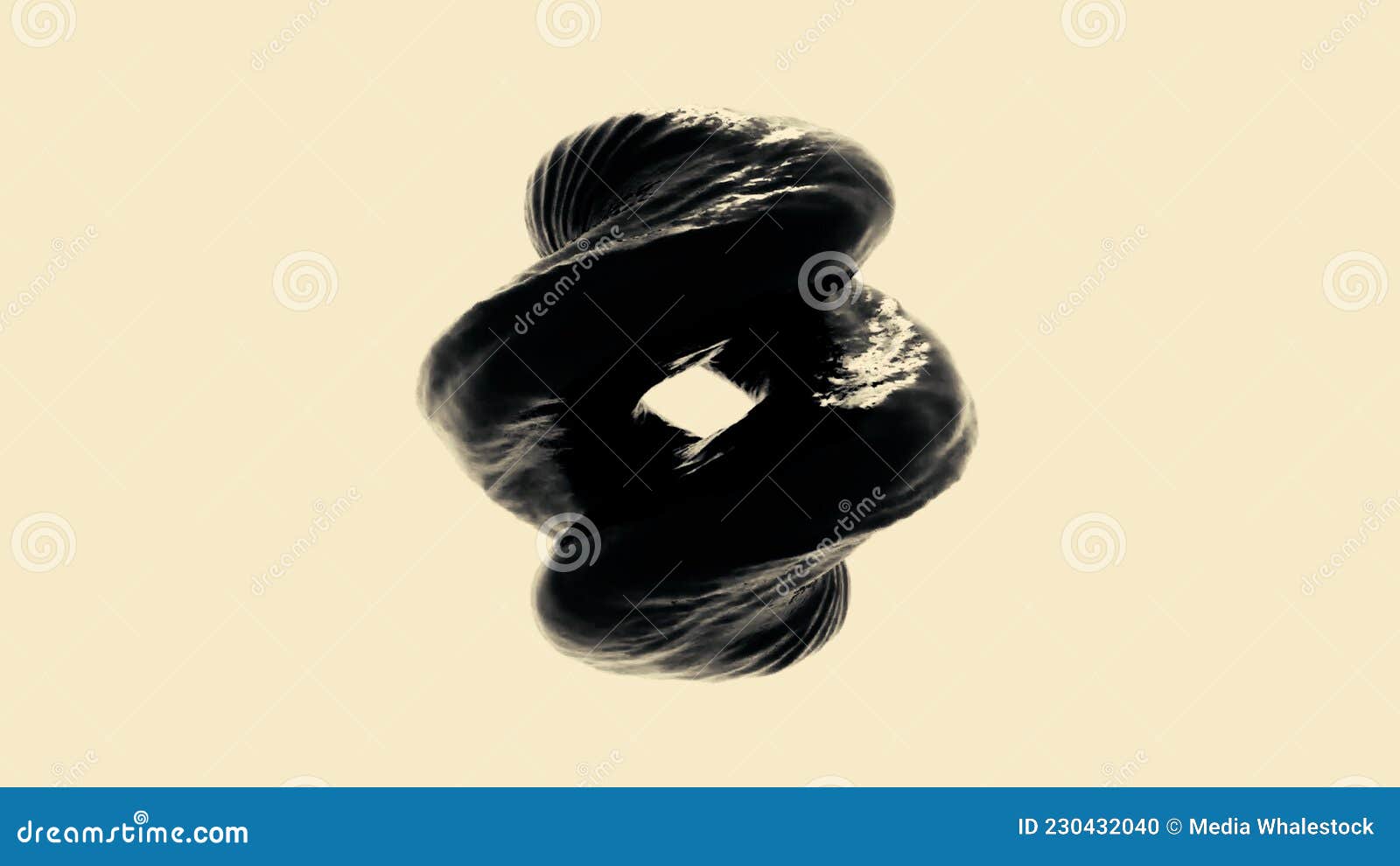 Abstract Spinning Unusual 3D Liquid Figure, Seamless Loop. Design Stock ...