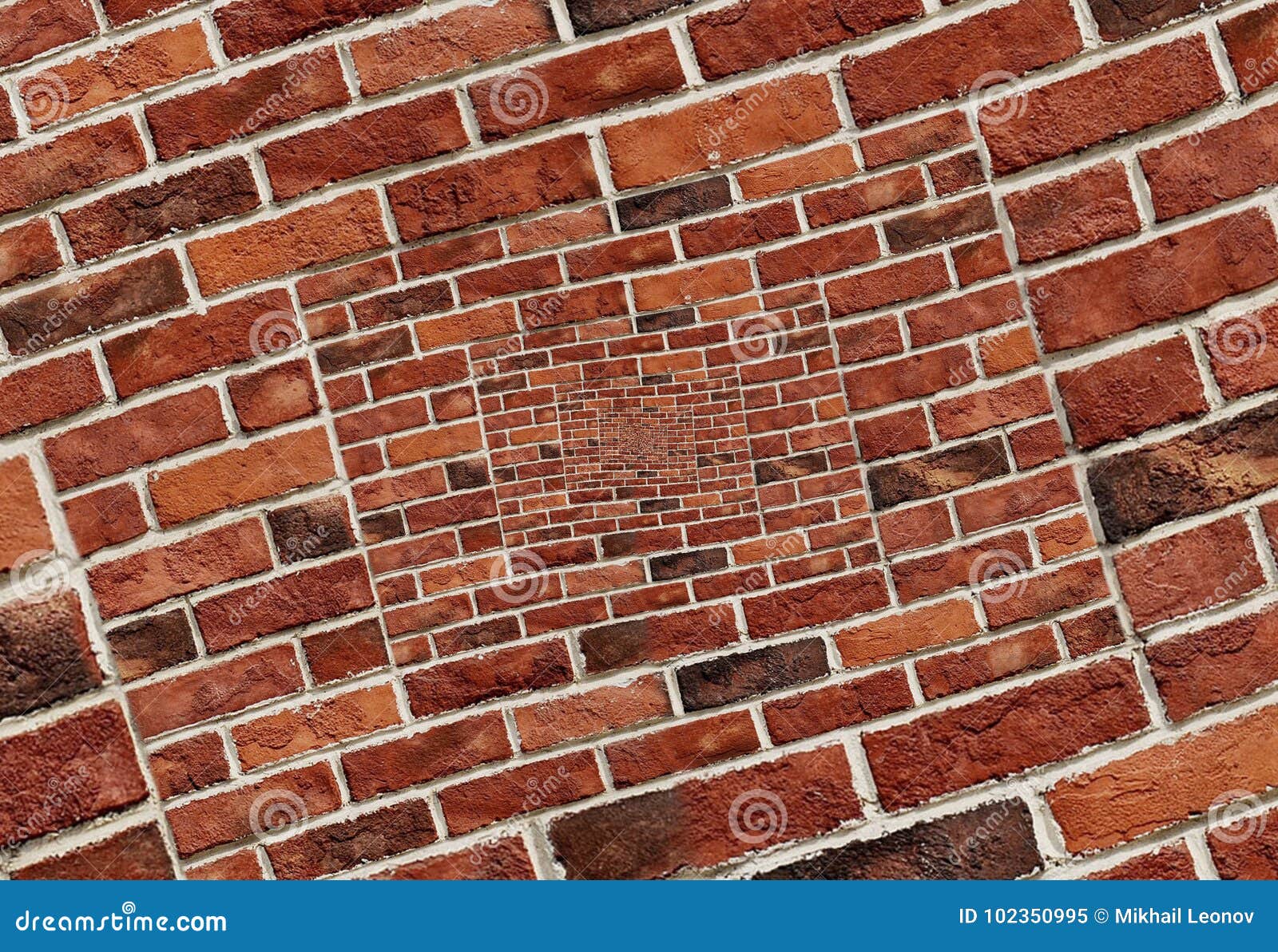 Abstract Spiral Abstract Effect Red Brick Wall Texture Background ...