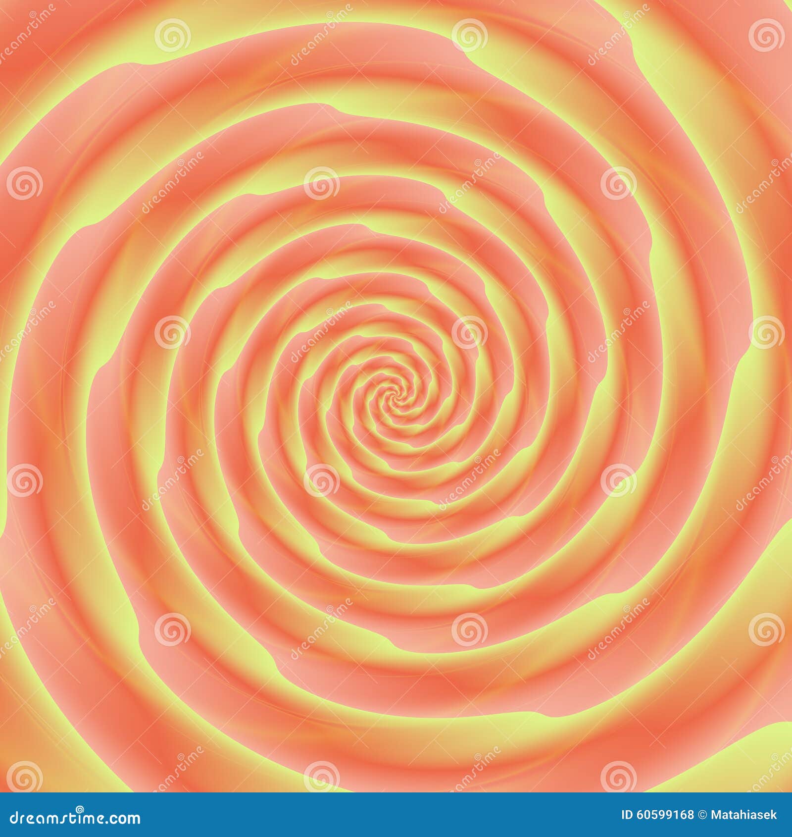 Abstract Spiral Background in Orange and Yellow Stock Illustration ...