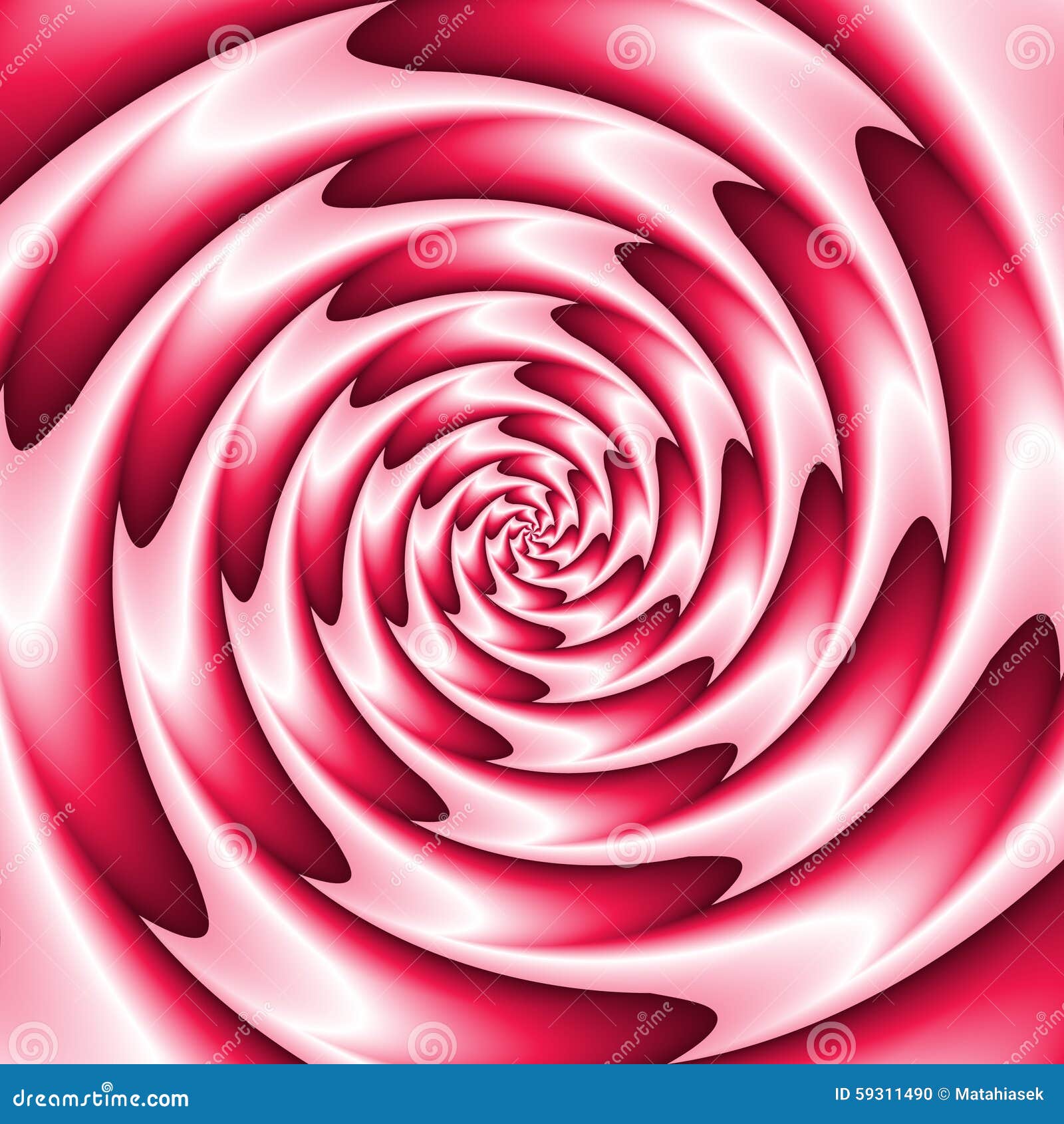 Abstract Spiral Background in Red and White Stock Illustration ...