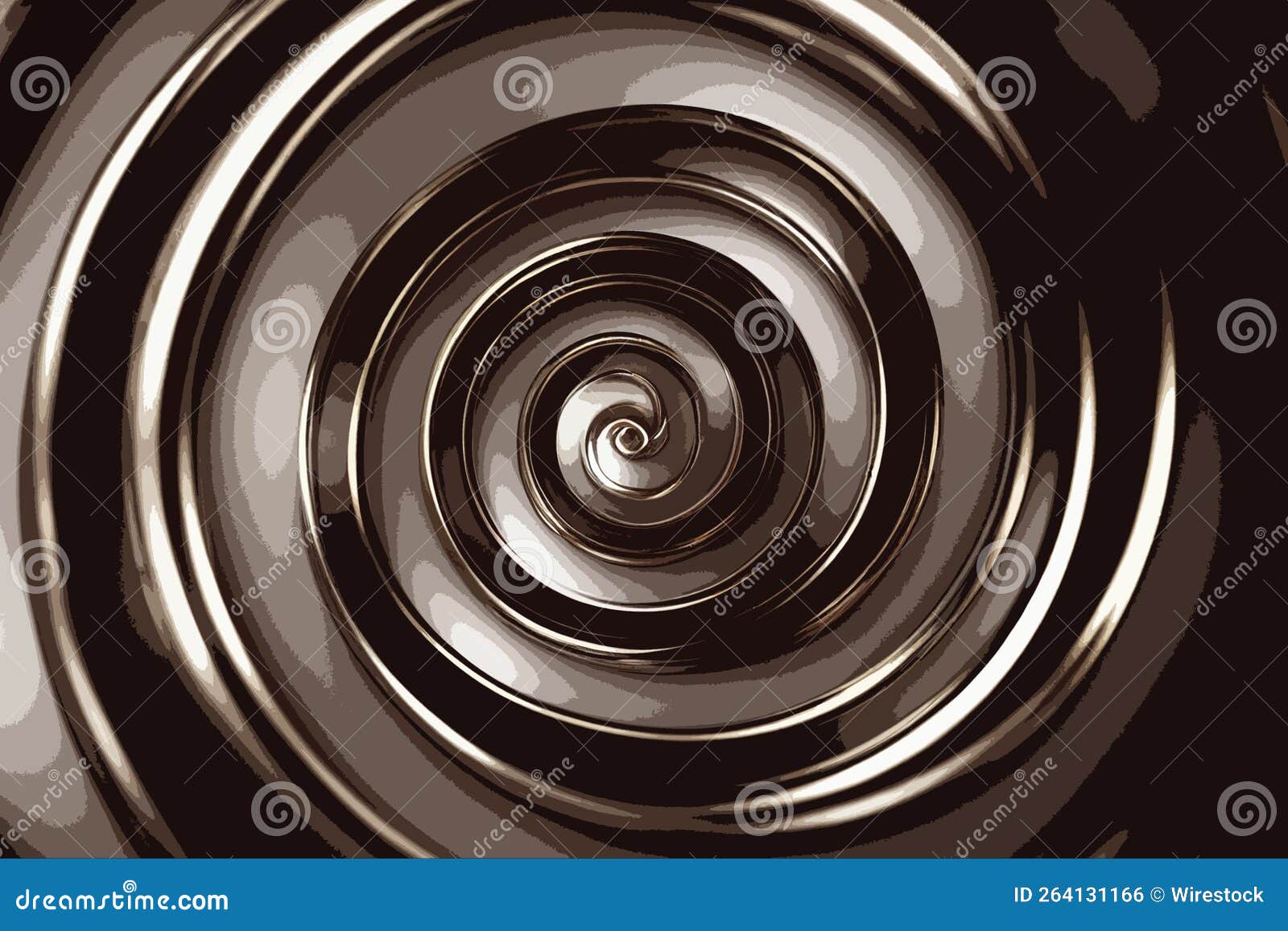 Abstract Spiral Background with Reflection Stock Illustration ...