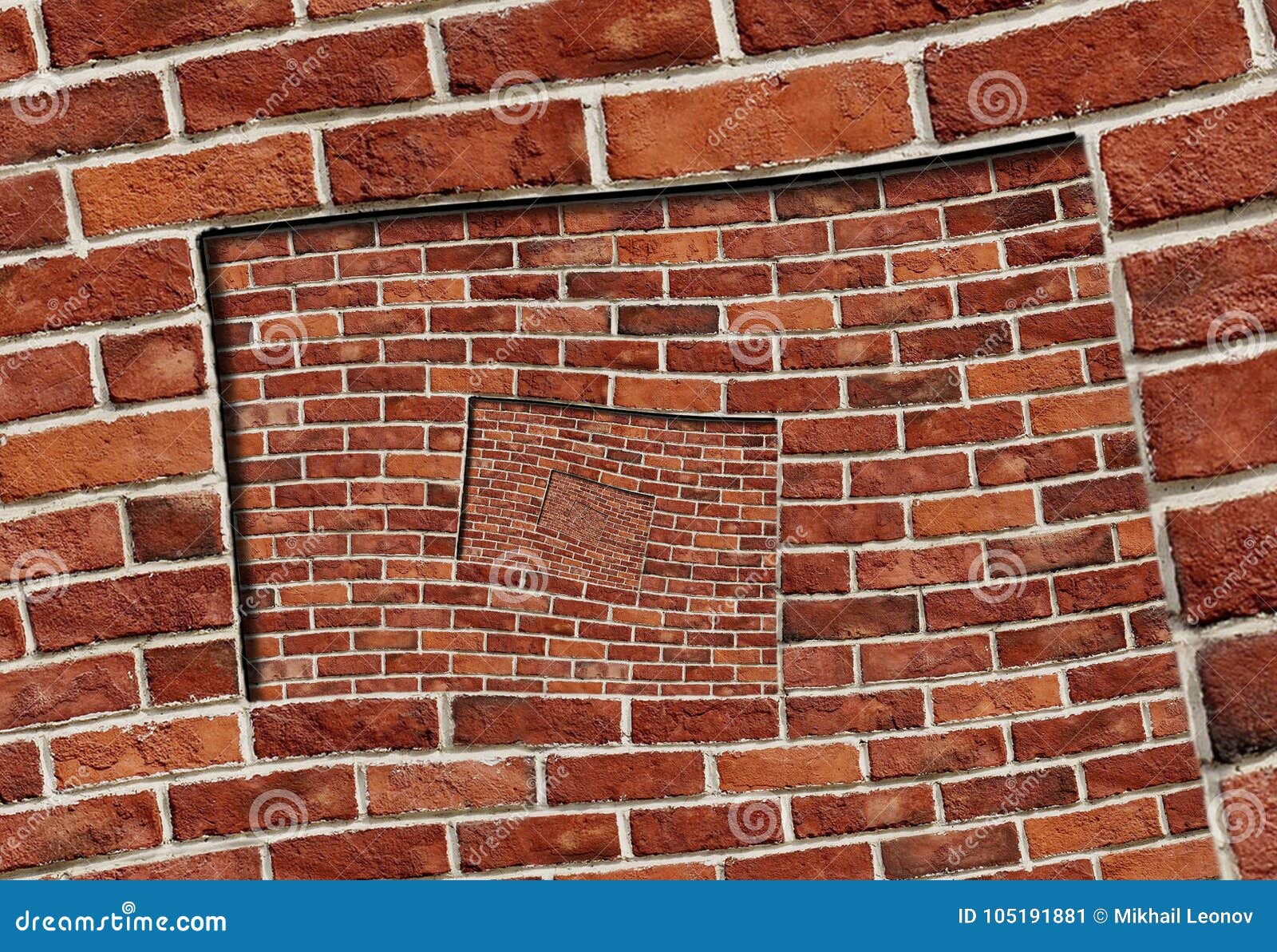 Abstract Spiral Abstract Effect Red Brick Wall Texture Background ...