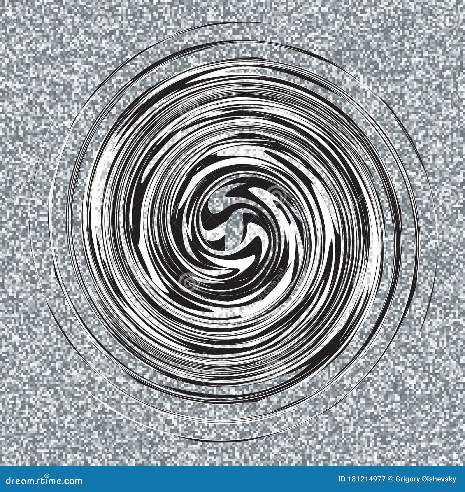Abstract Spiral on Grunge Gray-black Background Stock Vector ...