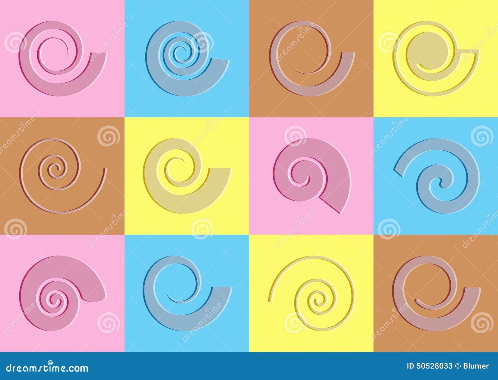 Abstract spiral icons stock vector. Illustration of colorful - 50528033